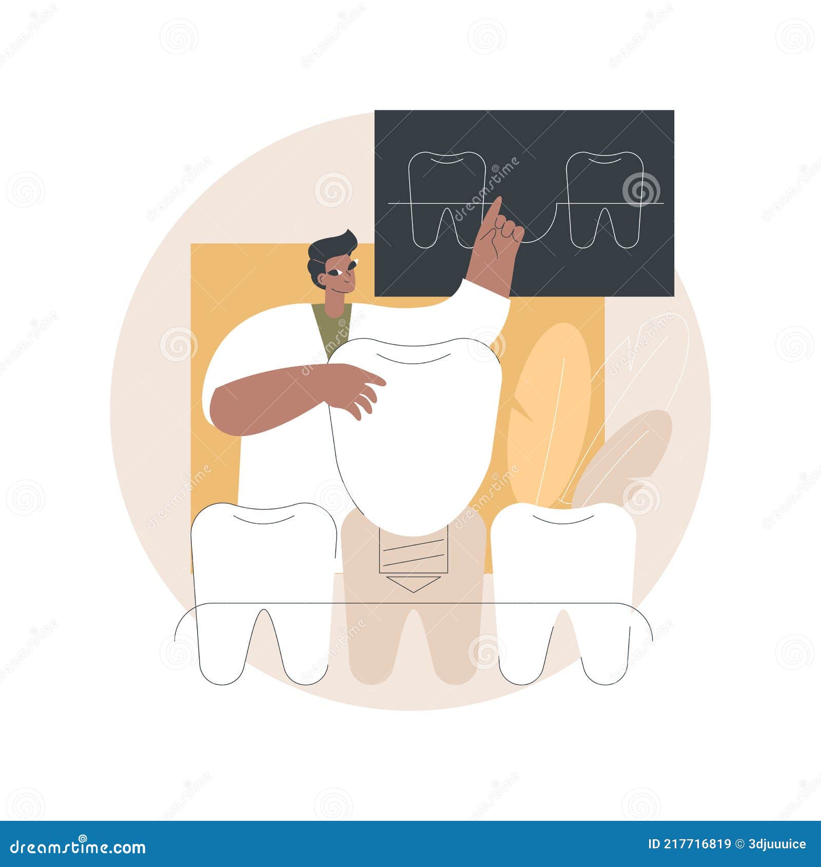 Teeth Dentures Implants Abstract Concept Vector Illustration. Stock ...
