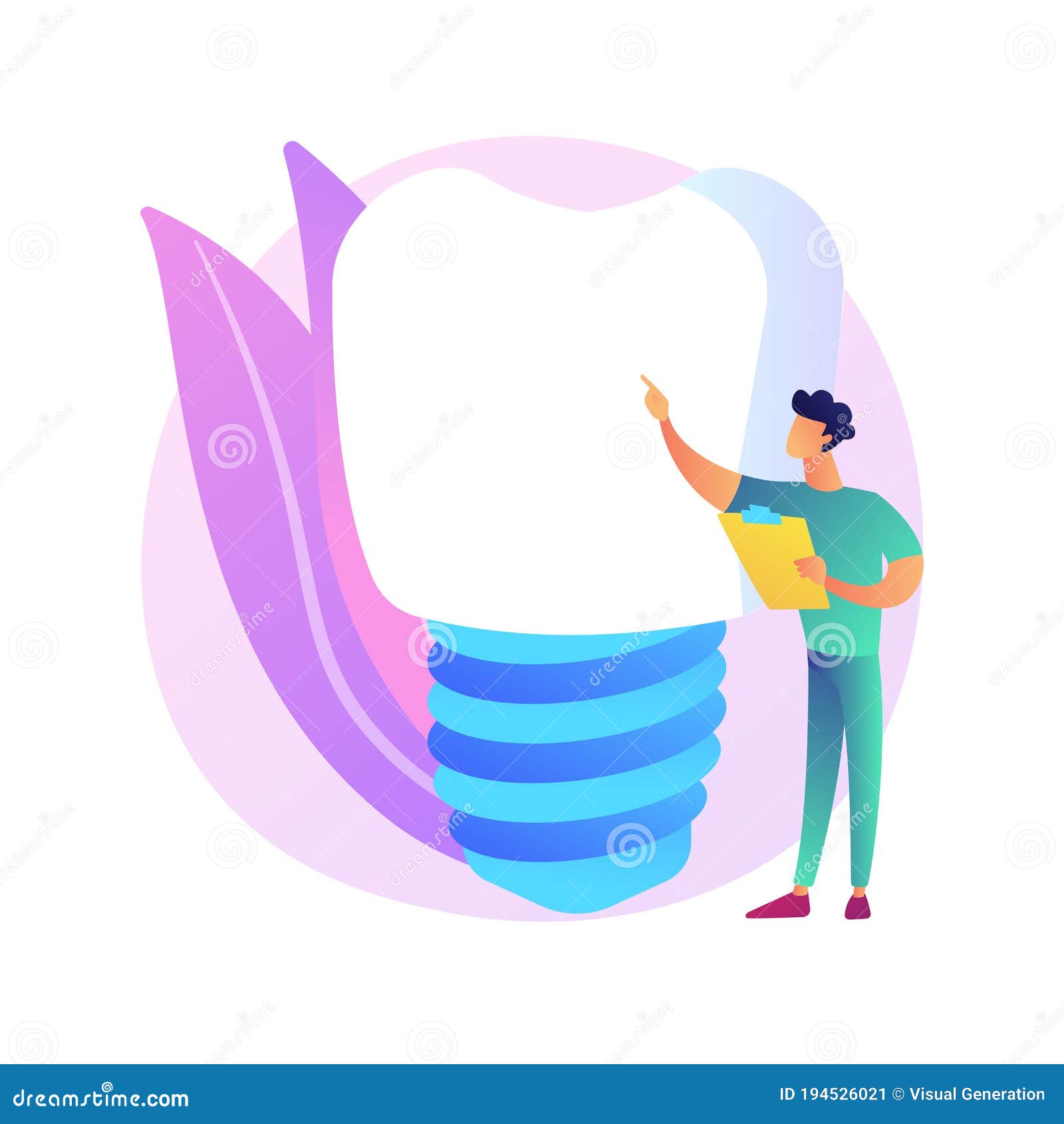 Teeth Dentures Implants Abstract Concept Vector Illustration. Stock ...