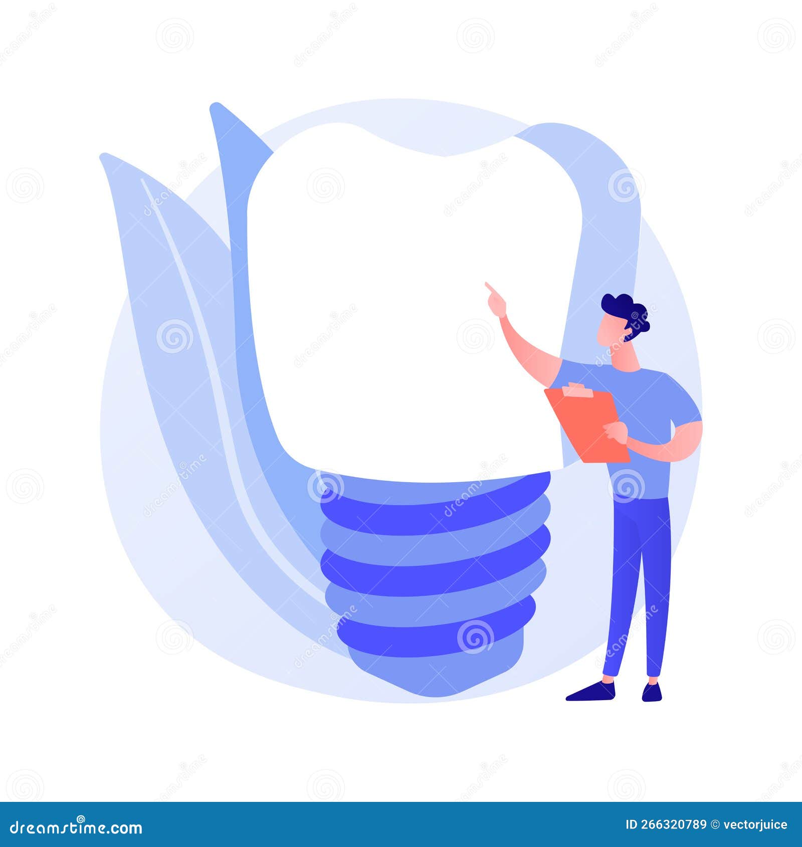 Teeth Dentures Implants Abstract Concept Vector Illustration Stock ...