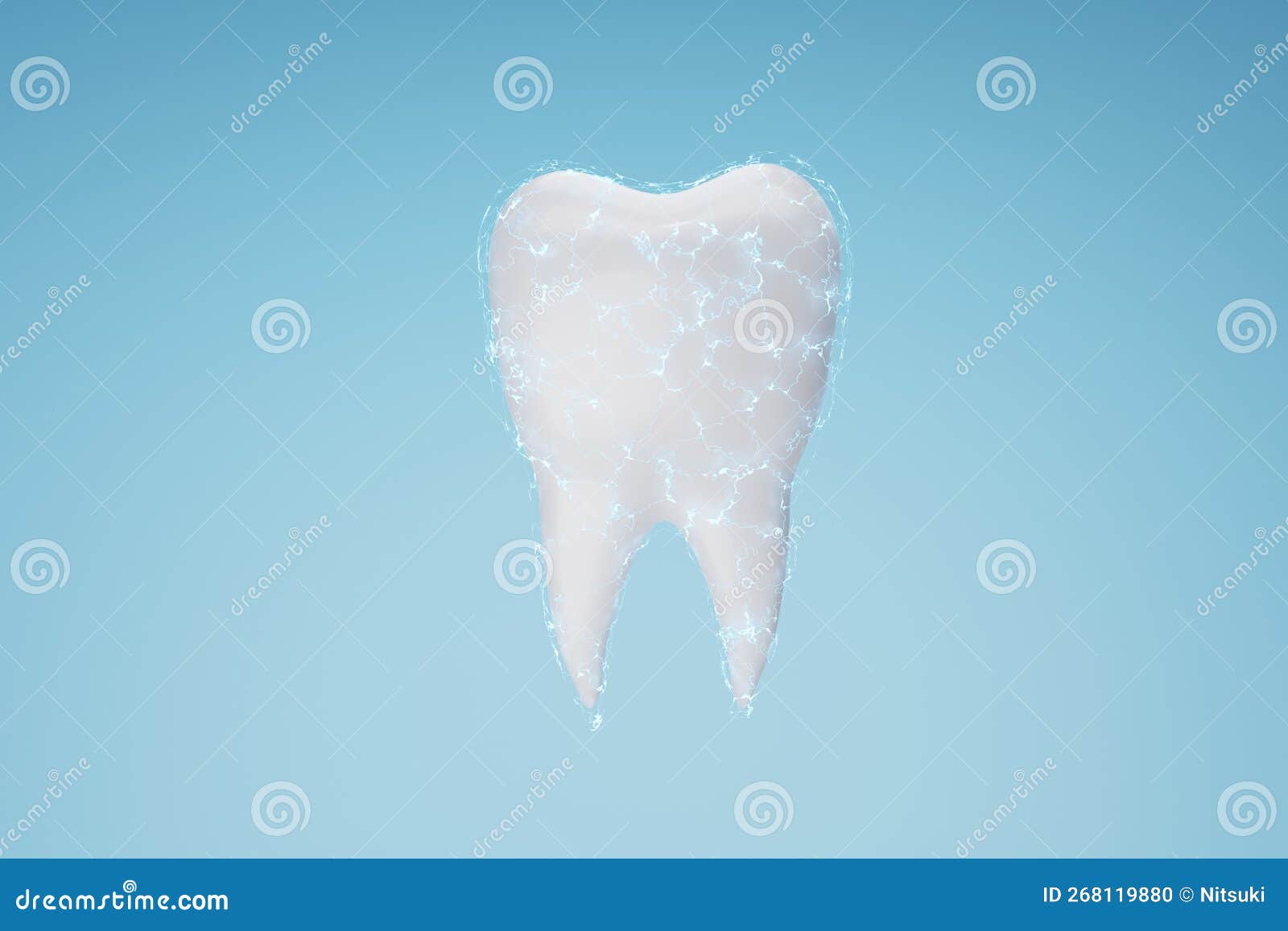 Teeth and Electric Sparks Sensitive Teeth Stock Illustration ...
