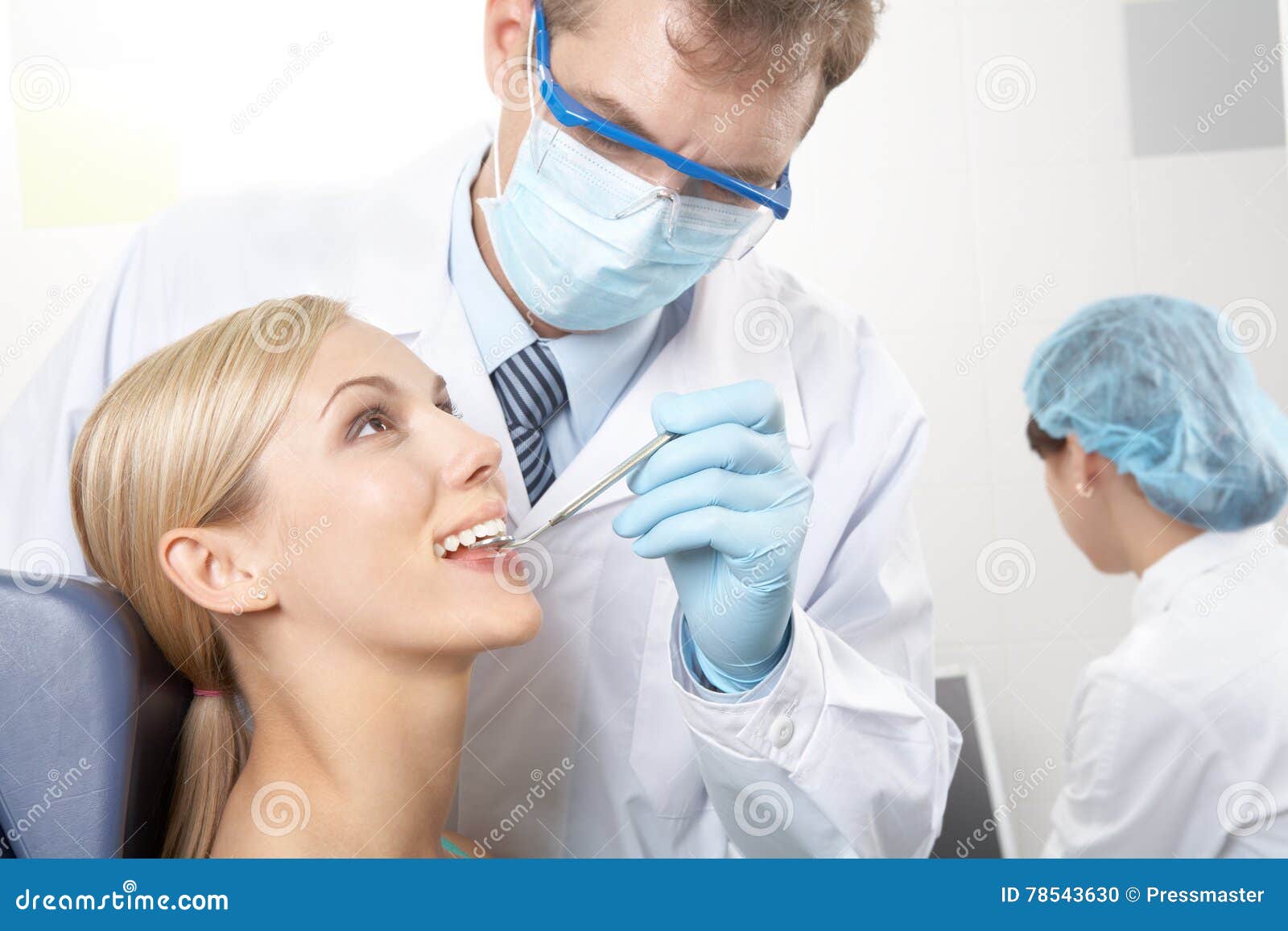 Teeth examination stock photo. Image of patient, health - 78543630