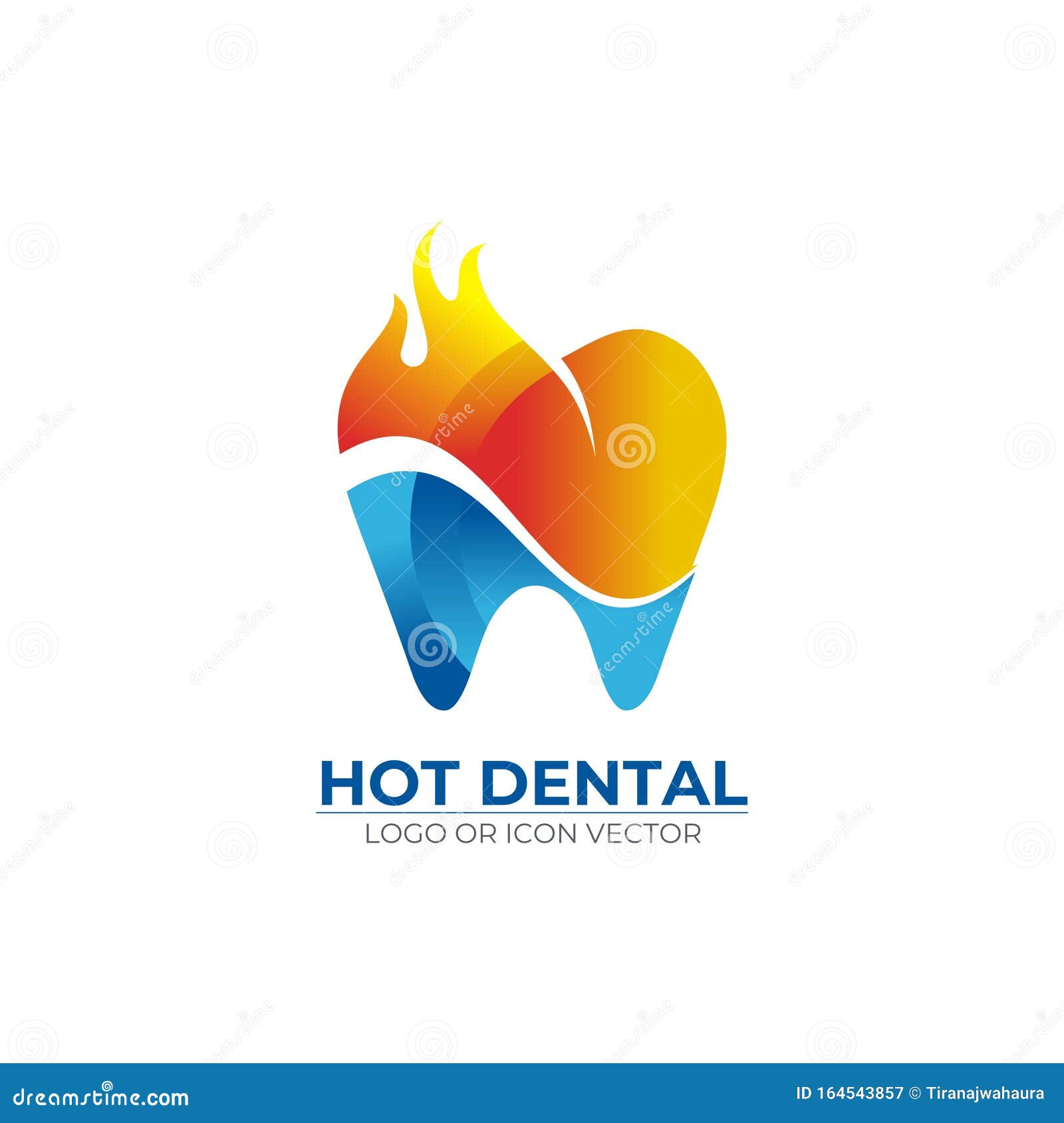 Teeth and Fire Vector Icon or Logotype Stock Vector - Illustration of ...