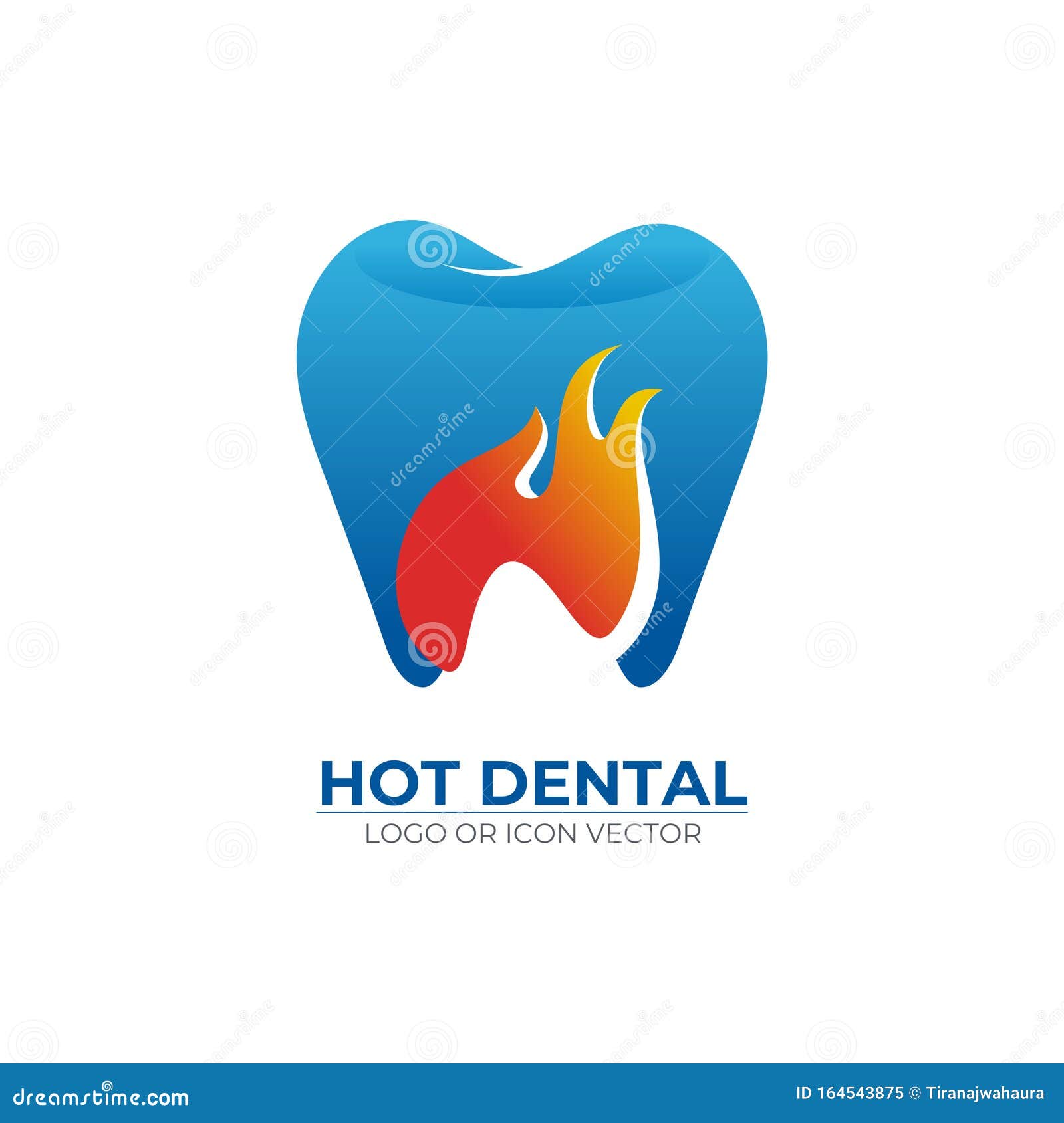 Teeth and Fire Vector Icon or Logotype Stock Vector - Illustration of ...