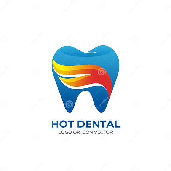 Teeth and Fire Vector Icon or Logotype Stock Vector - Illustration of ...