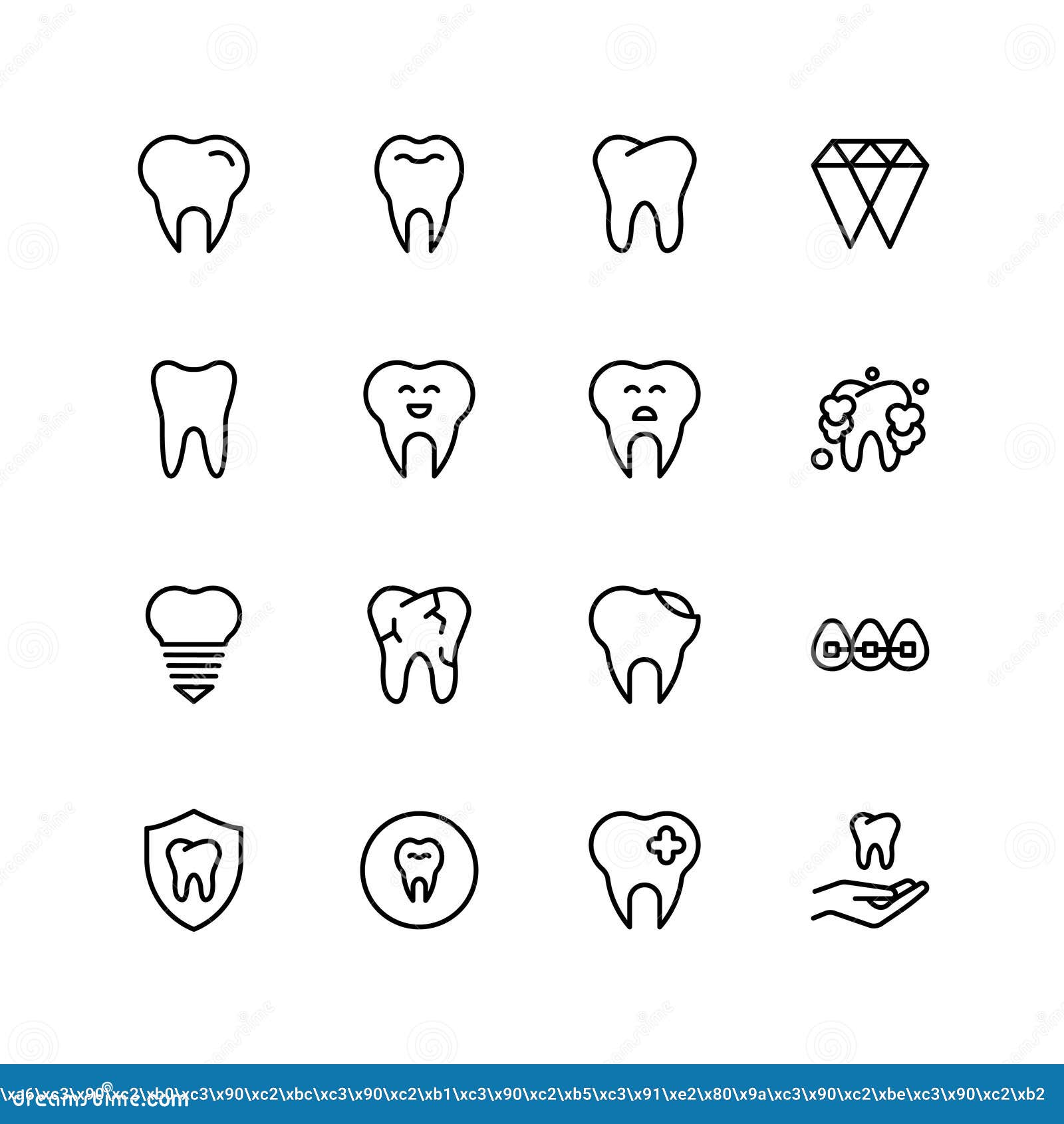 Teeth flat icon stock vector. Illustration of dentist - 104293761