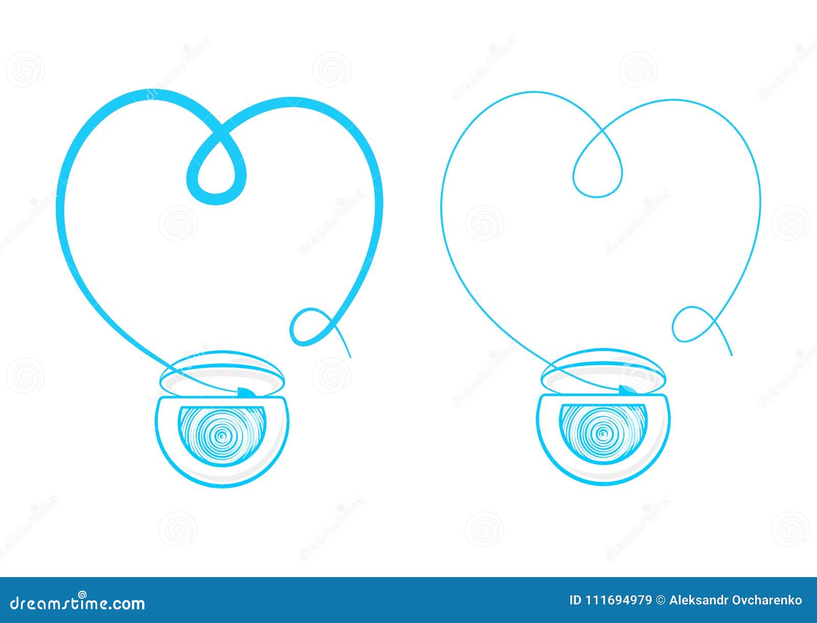 Teeth Floss String Vector Illustration Stock Vector - Illustration of ...