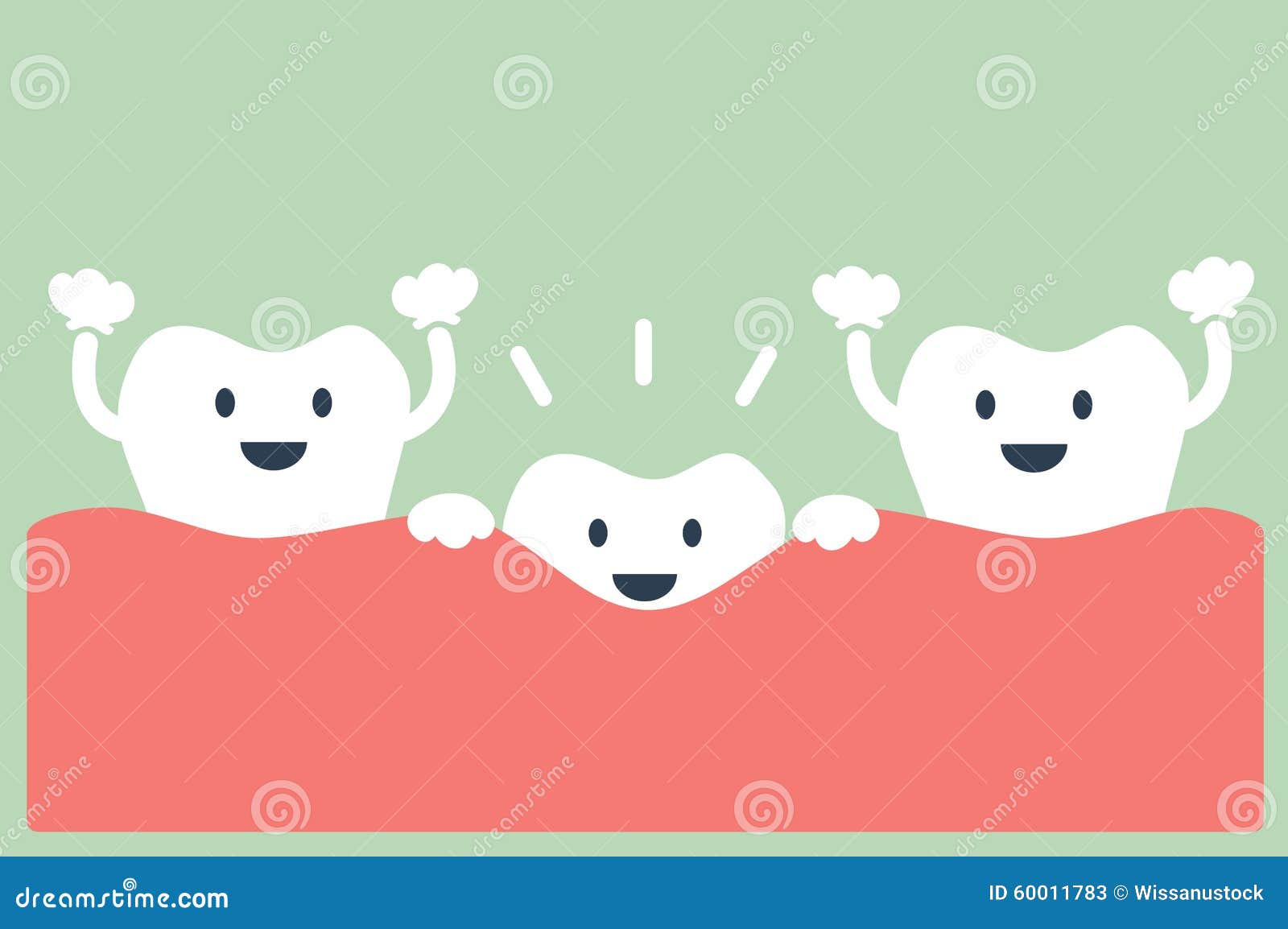 Teeth grow stock vector. Illustration of mouth, health - 60011783