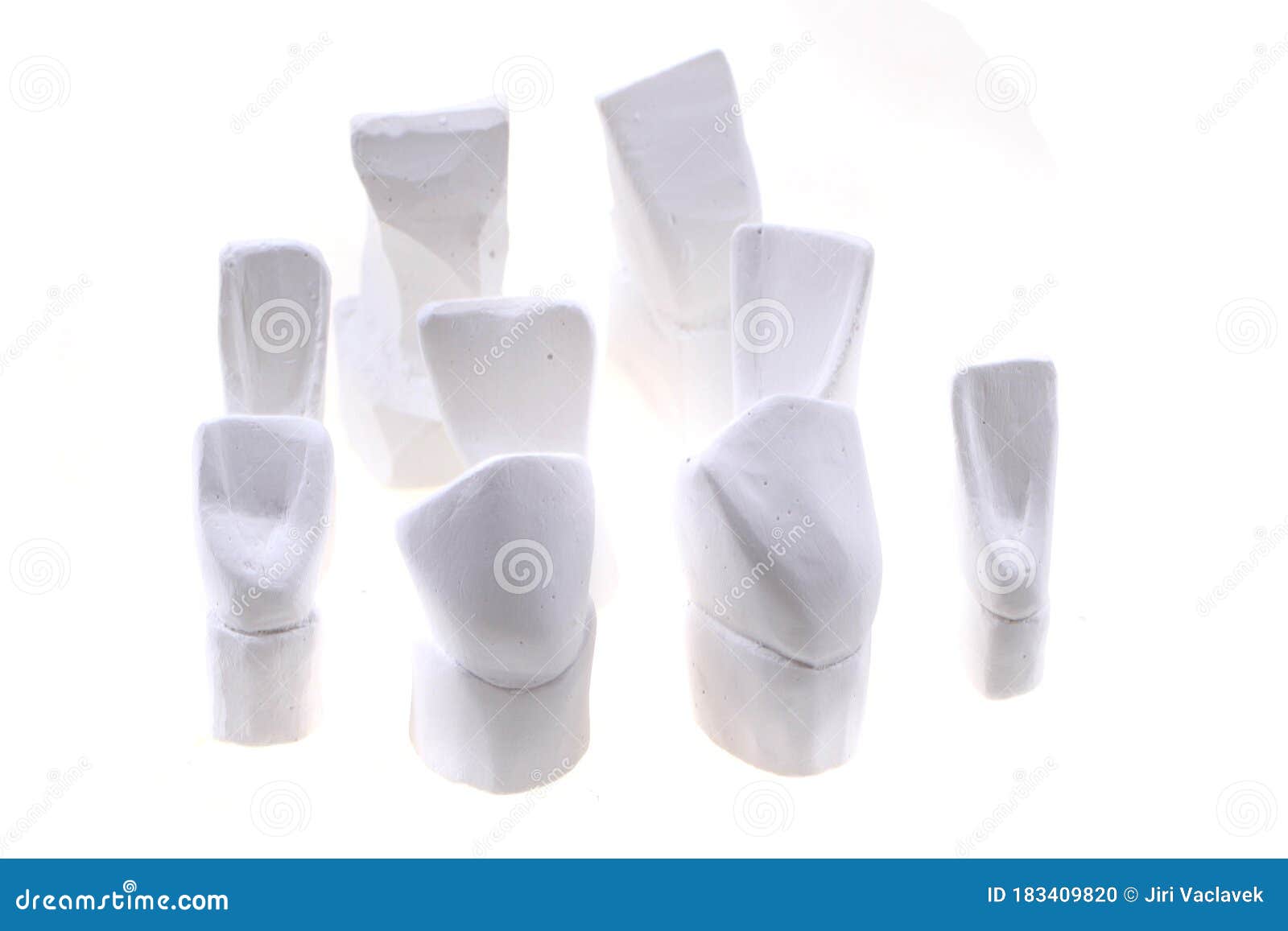 Teeth Gypsum Models Isolated Stock Photo - Image of denture, oral ...