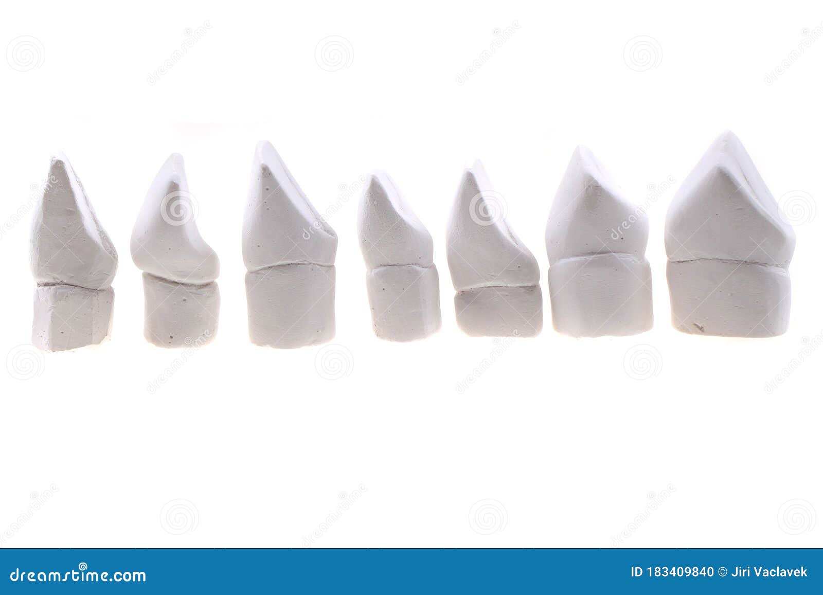 Teeth Gypsum Models Isolated Stock Photo - Image of whitening, isolated ...