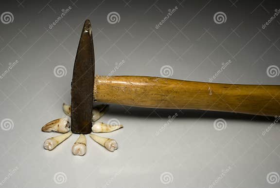 Teeth and hammer stock photo. Image of hammer, sledge - 17047184