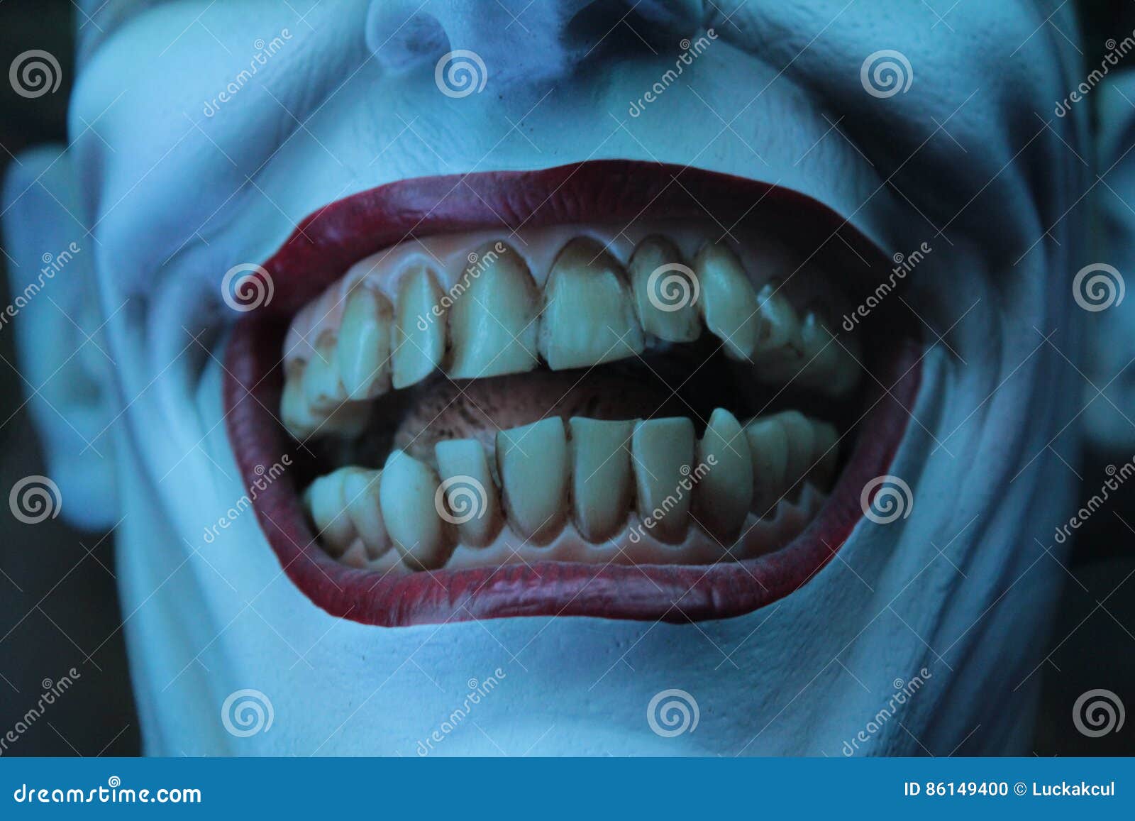 Teeth of horror clown stock photo. Image of figure, face - 86149400