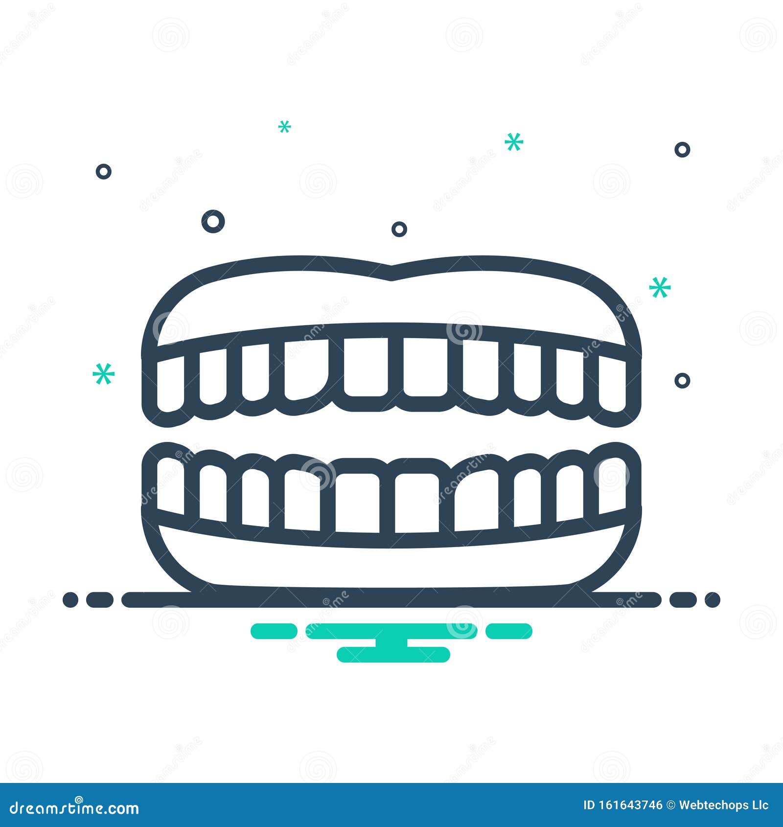 Mix Icon for Teeth, Tooth and Chew Stock Vector - Illustration of care ...
