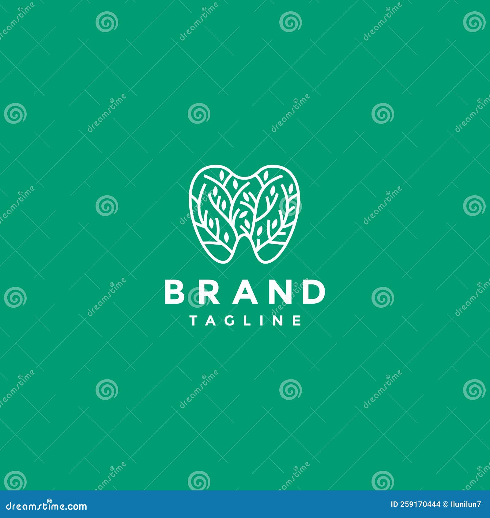 Teeth Icon with Tree Pattern Logo Design Stock Vector - Illustration of ...
