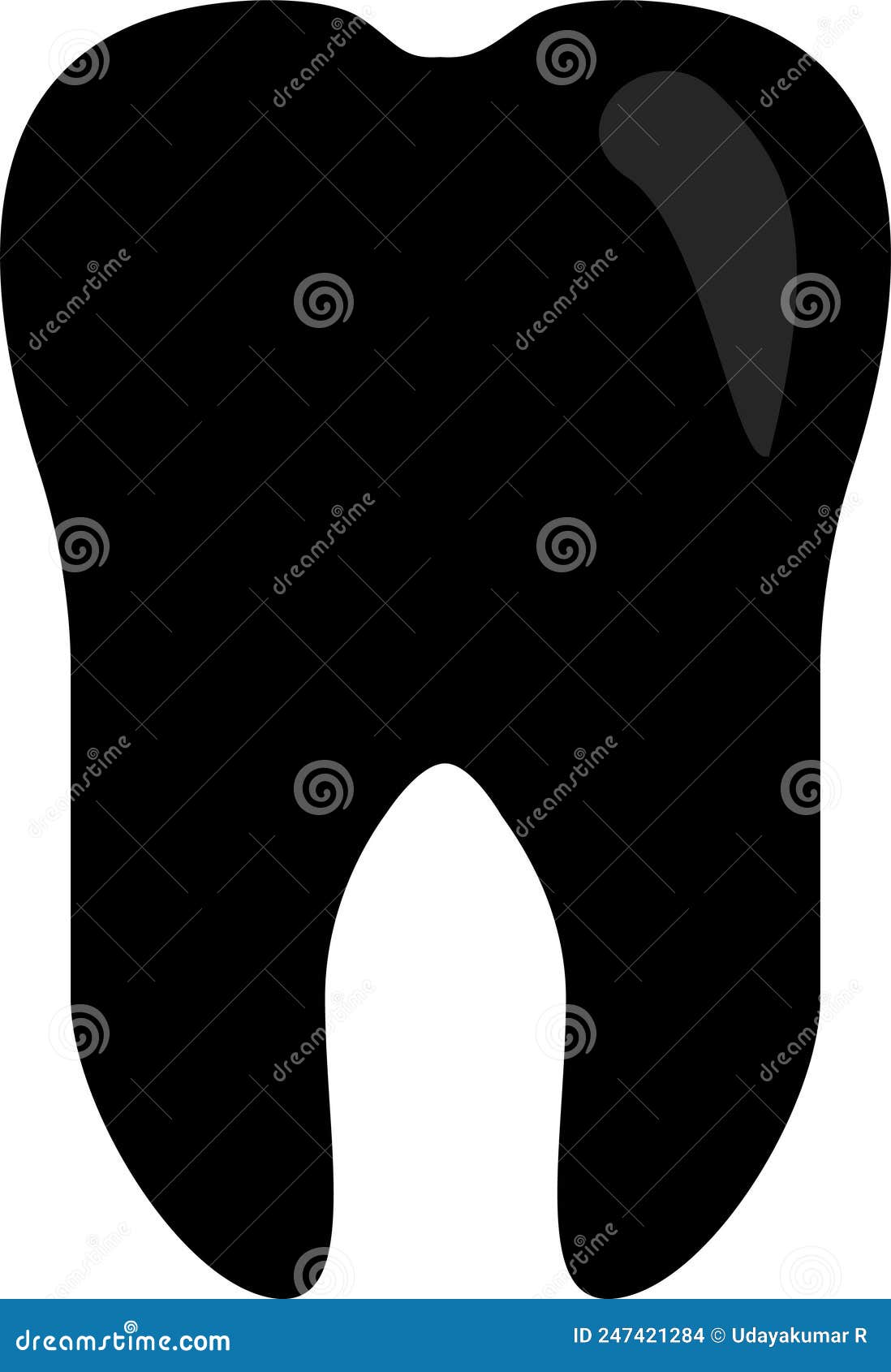 Teeth Icon Vector Illustration Black Color Stock Vector - Illustration ...