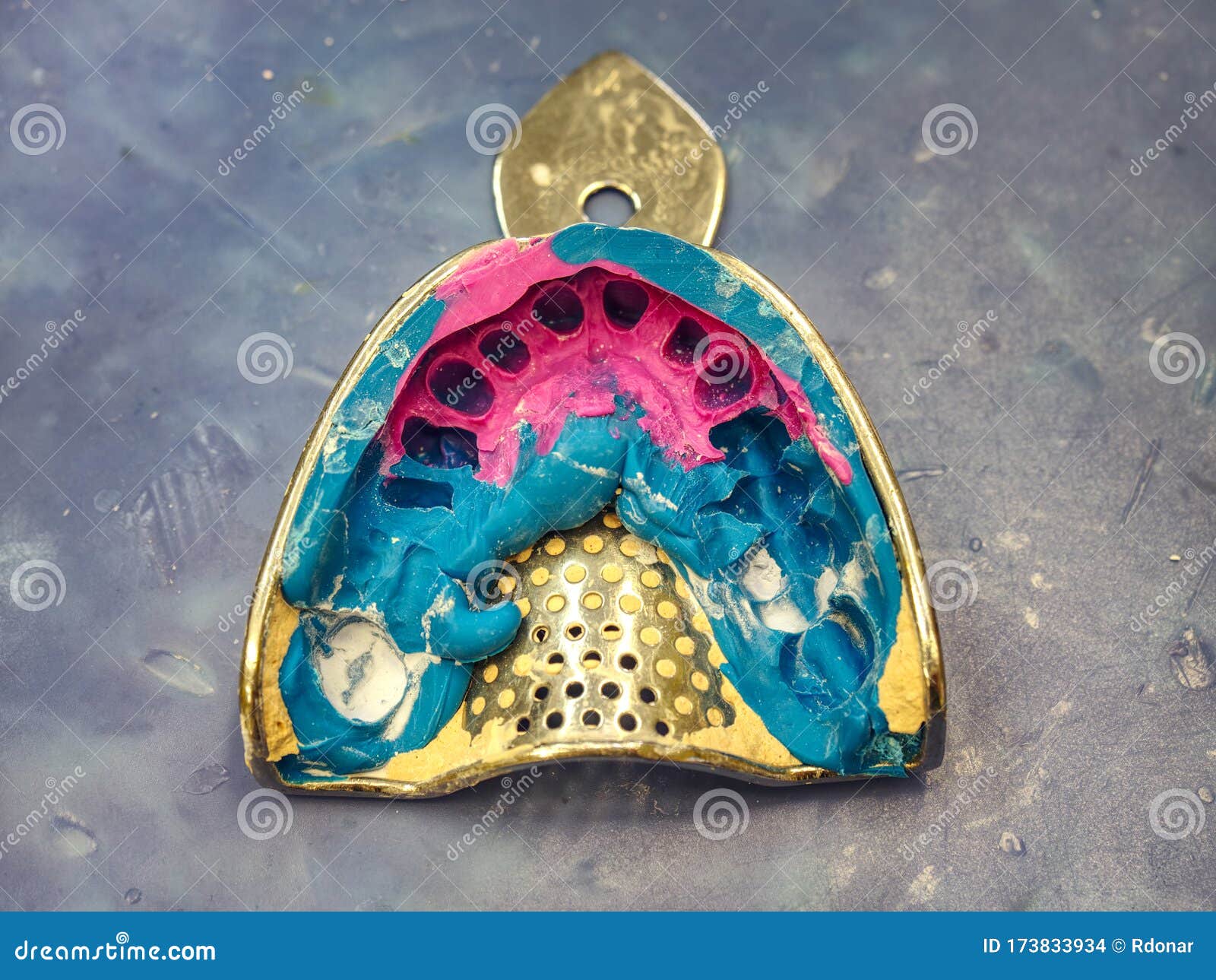 Teeth Imprint. Dental Impressions on Table Stock Photo - Image of ...