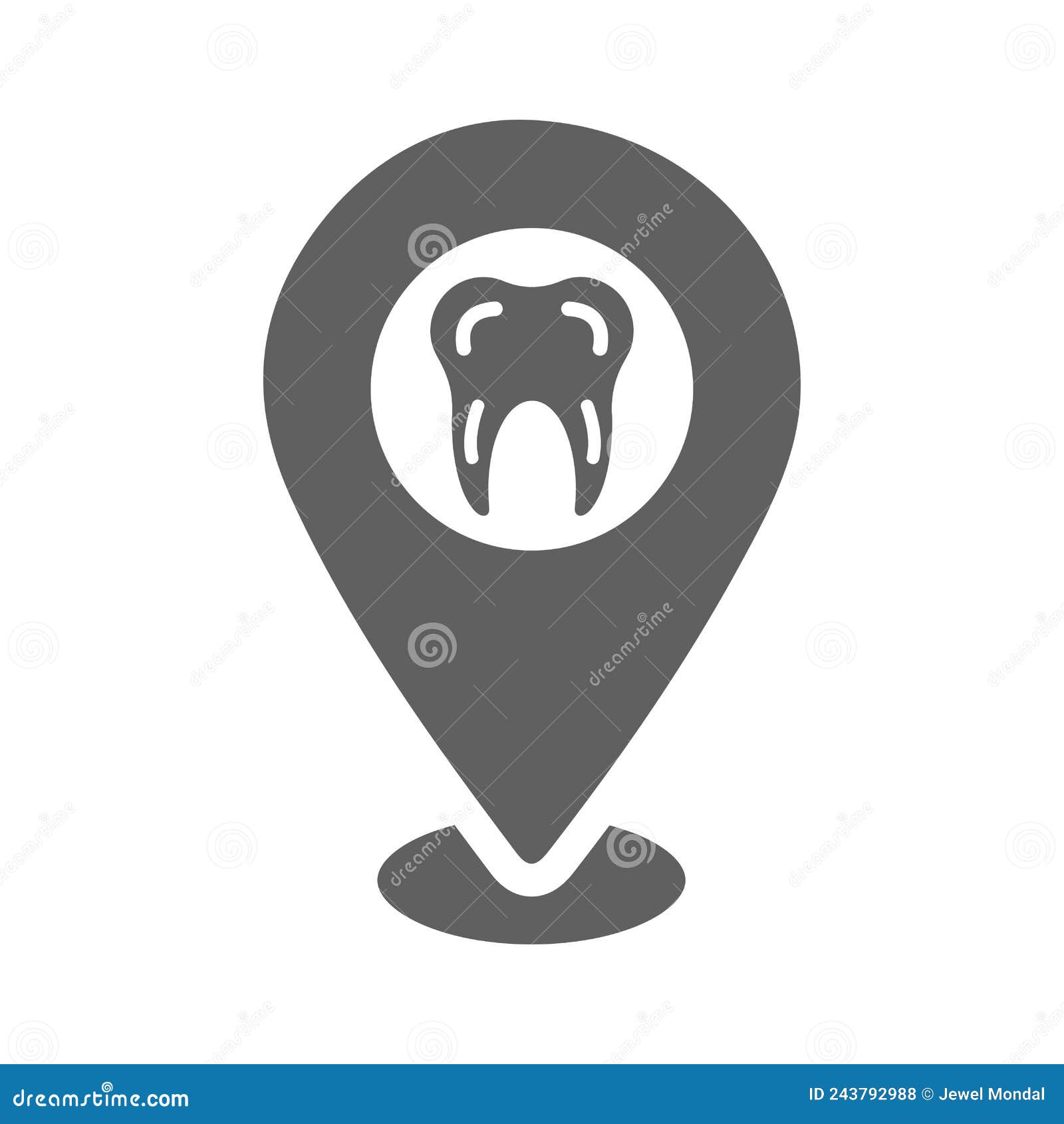 Teeth, Location Icon. Gray Vector Sketch Stock Vector - Illustration of ...