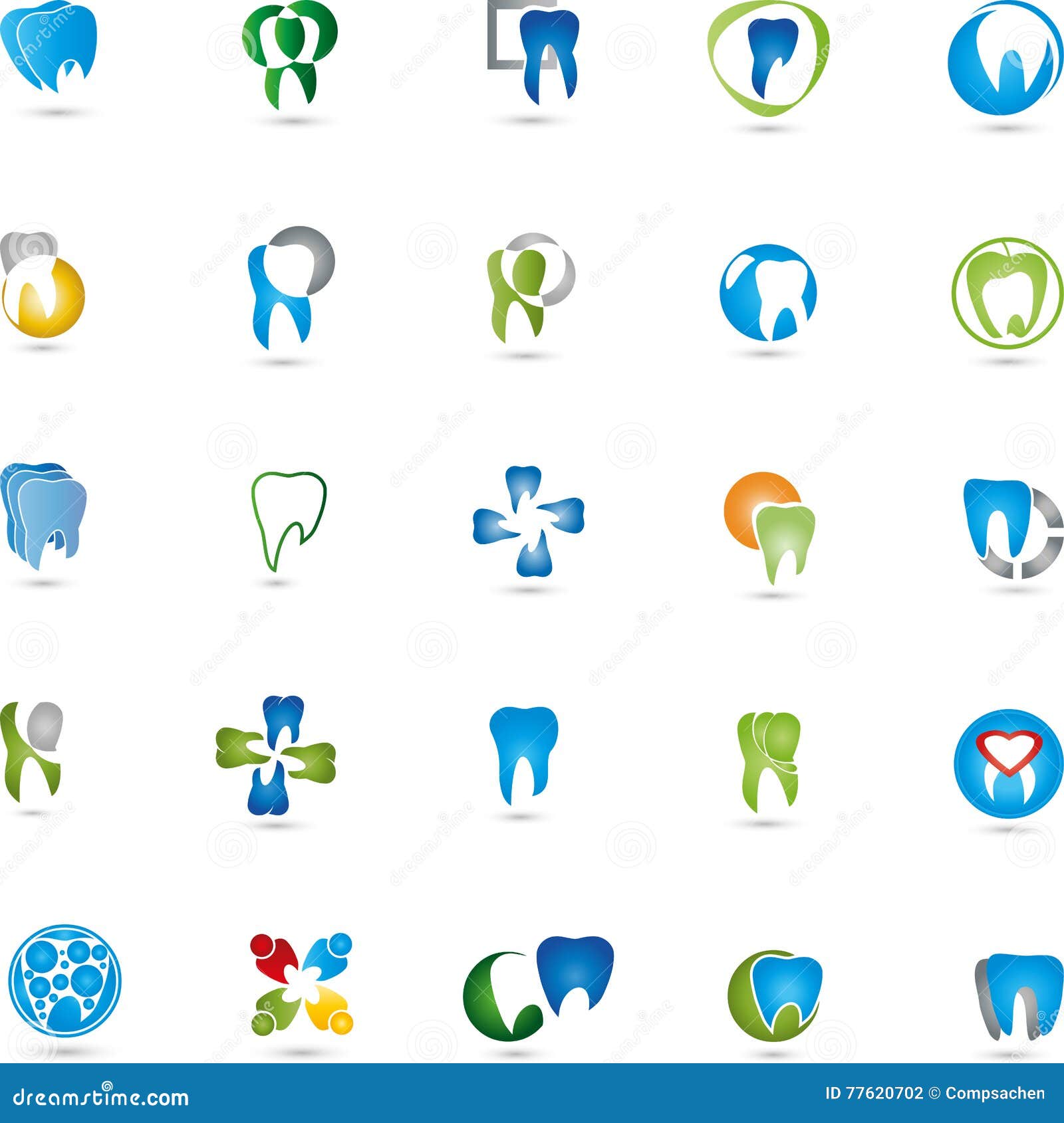 Teeth, Logos Collection, Dental, Dentist Stock Vector - Illustration of ...