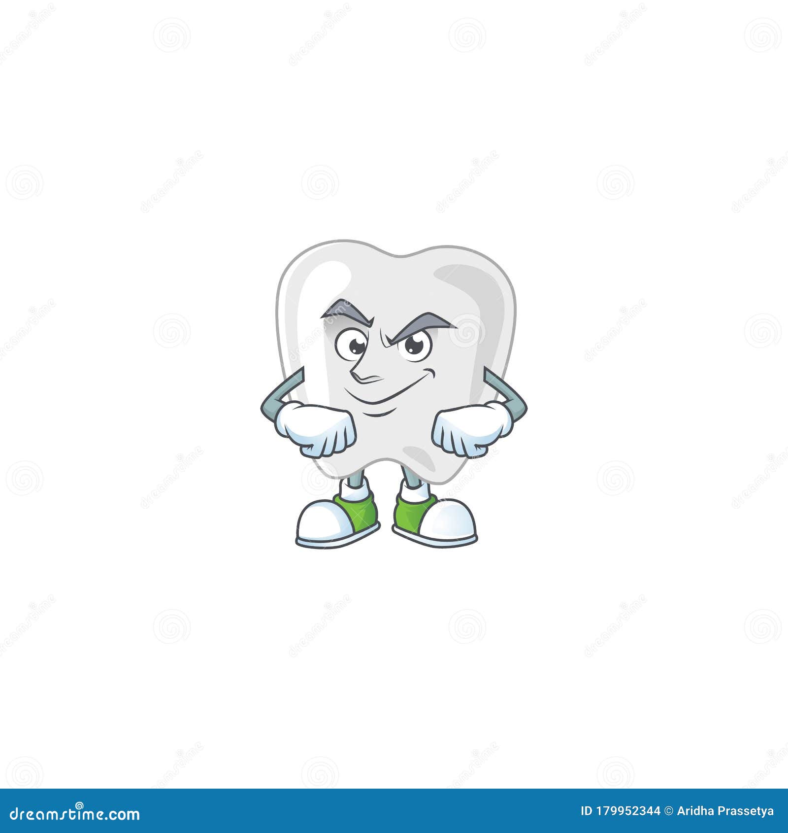 Teeth Mascot Design Style with Grinning Face Stock Vector ...