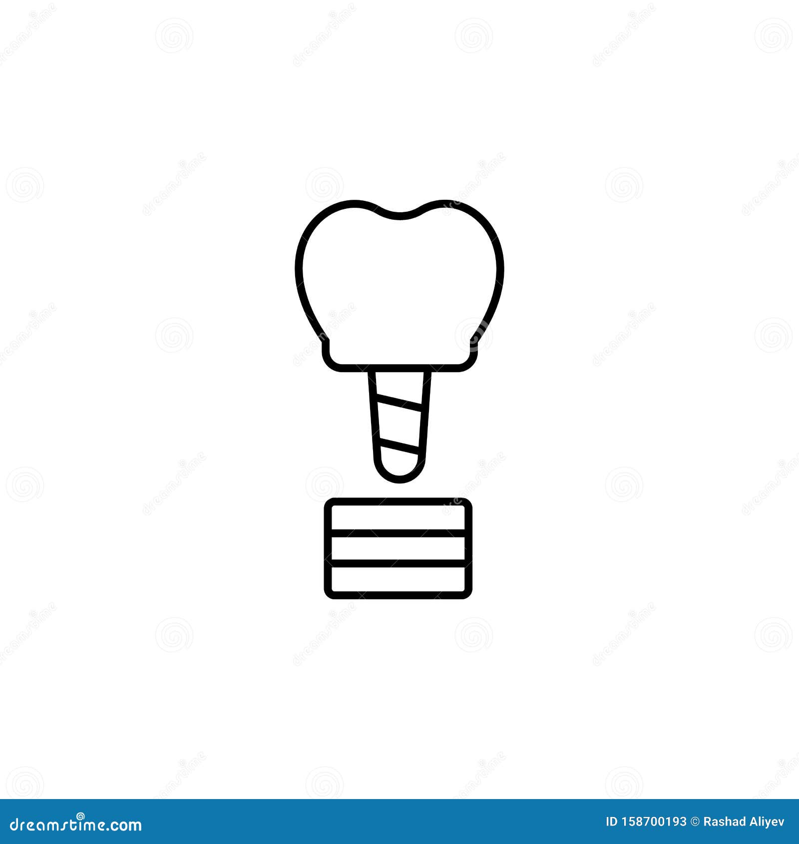 Teeth, Prosthesis, Icon. Element of Prosthetics Thin Line Icon Stock ...