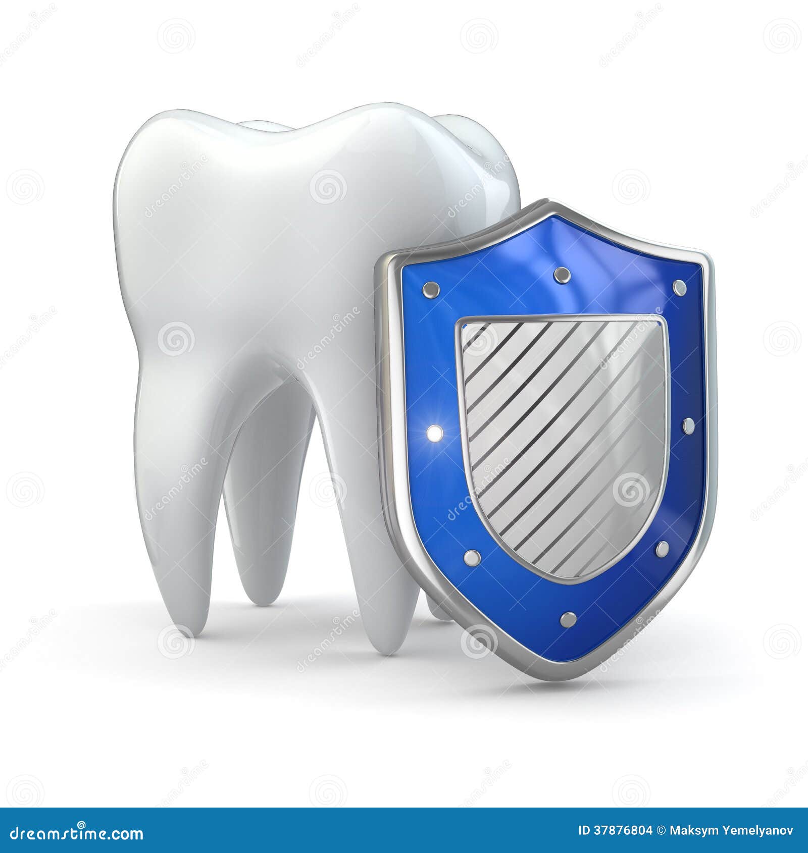 Teeth Protection Concept. Shield and Tooth Stock Illustration ...
