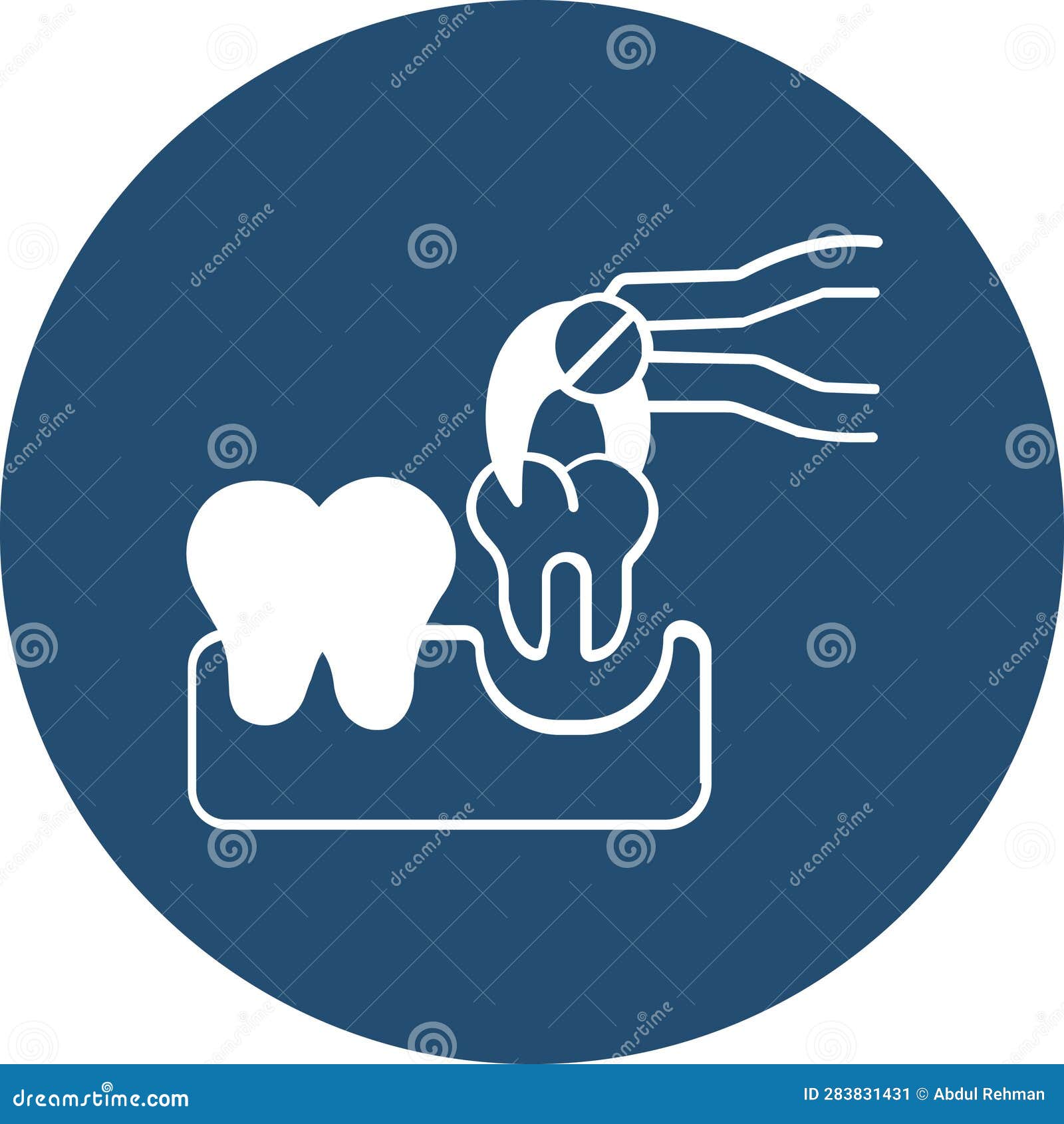 Teeth Pulling Vector Icon with Trendy Background Colors that Can Easily ...