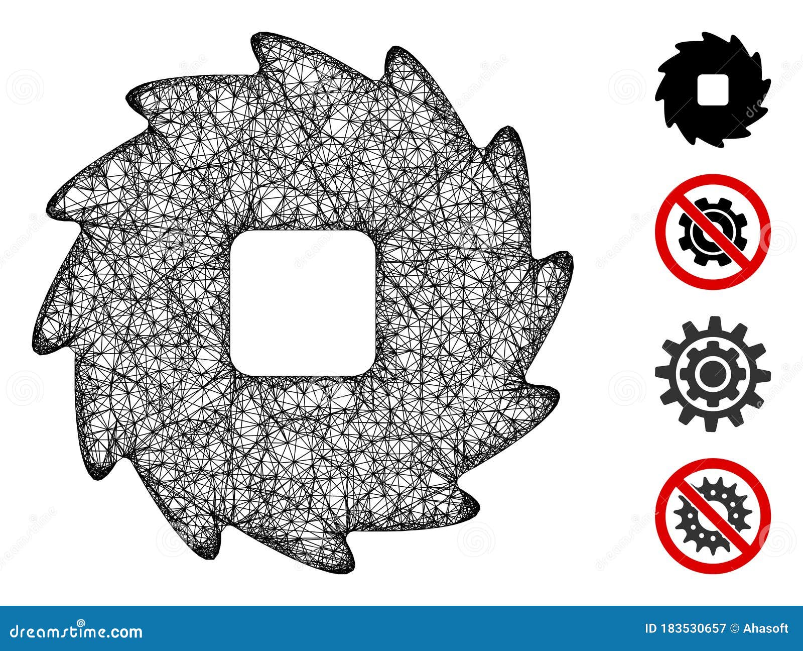 Ratchet Wheel Vintage Illustration | CartoonDealer.com #163233198