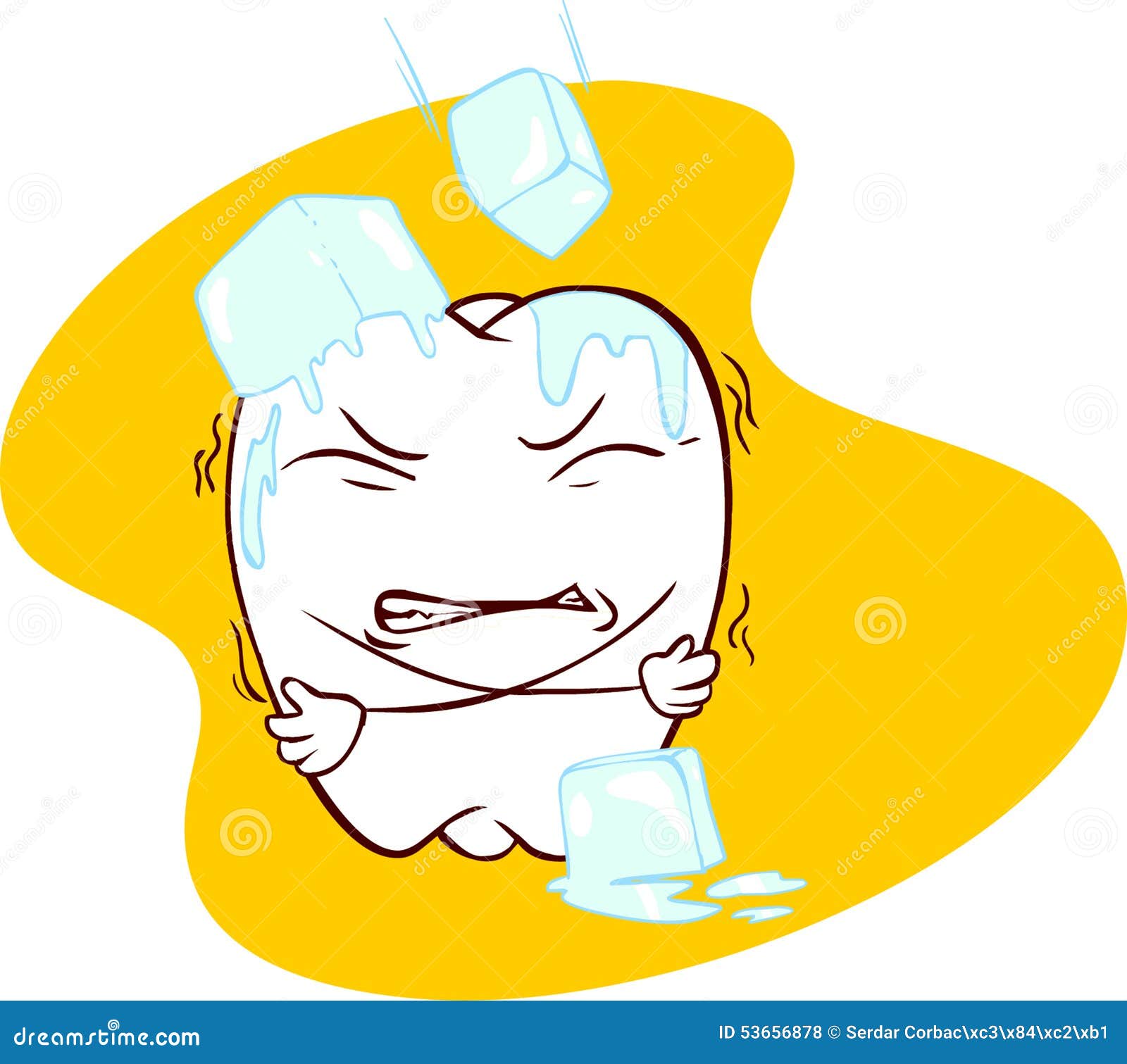Teeth Sensitive with Cold - Illustration Stock Vector - Illustration of ...