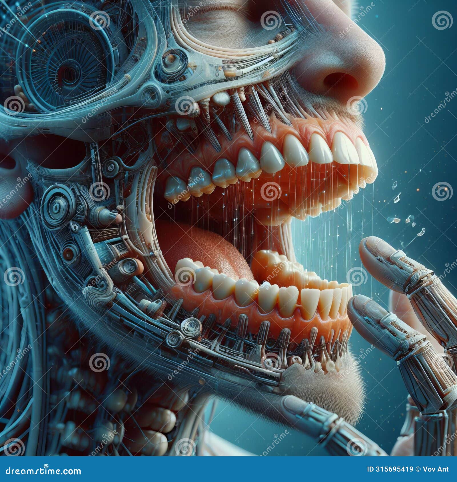 12 2. Teeth_ a Set of Teeth that Can Transform into Intricate M Stock ...