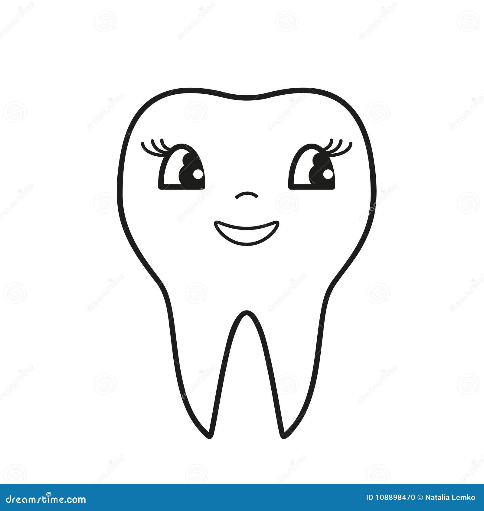 Teeth smile icon stock vector. Illustration of care - 108898470