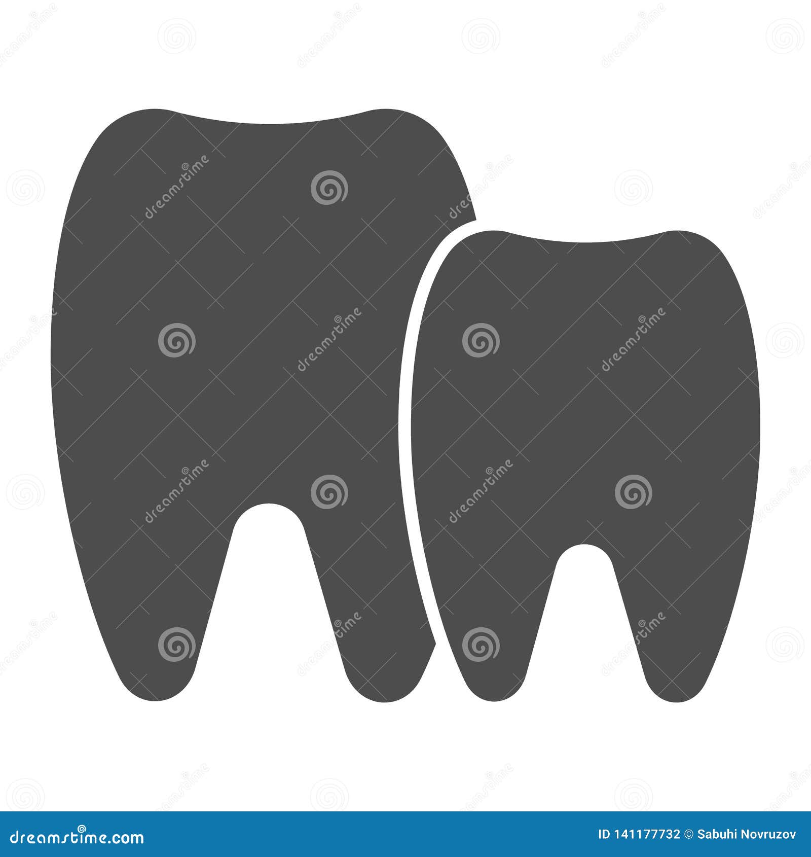 Teeth Solid Icon. Dental Vector Illustration Isolated on White Stock ...