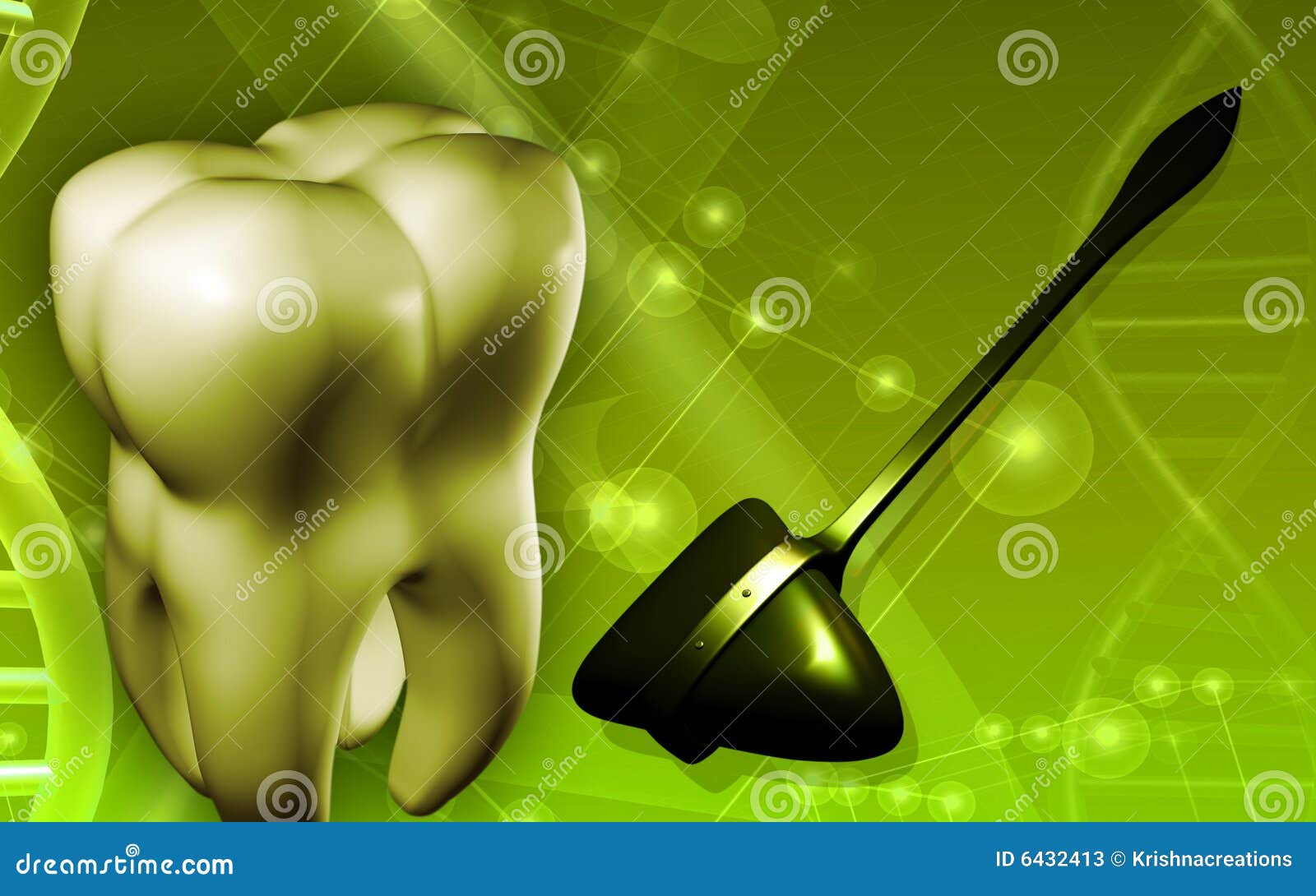 Tooth and surgical hammer stock illustration. Illustration of mallet ...