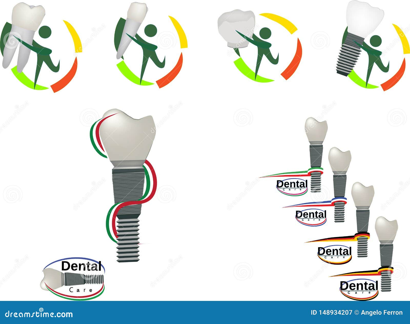 Teeth Symbols In Smile Shape With Braces And Smile Word On Them ...