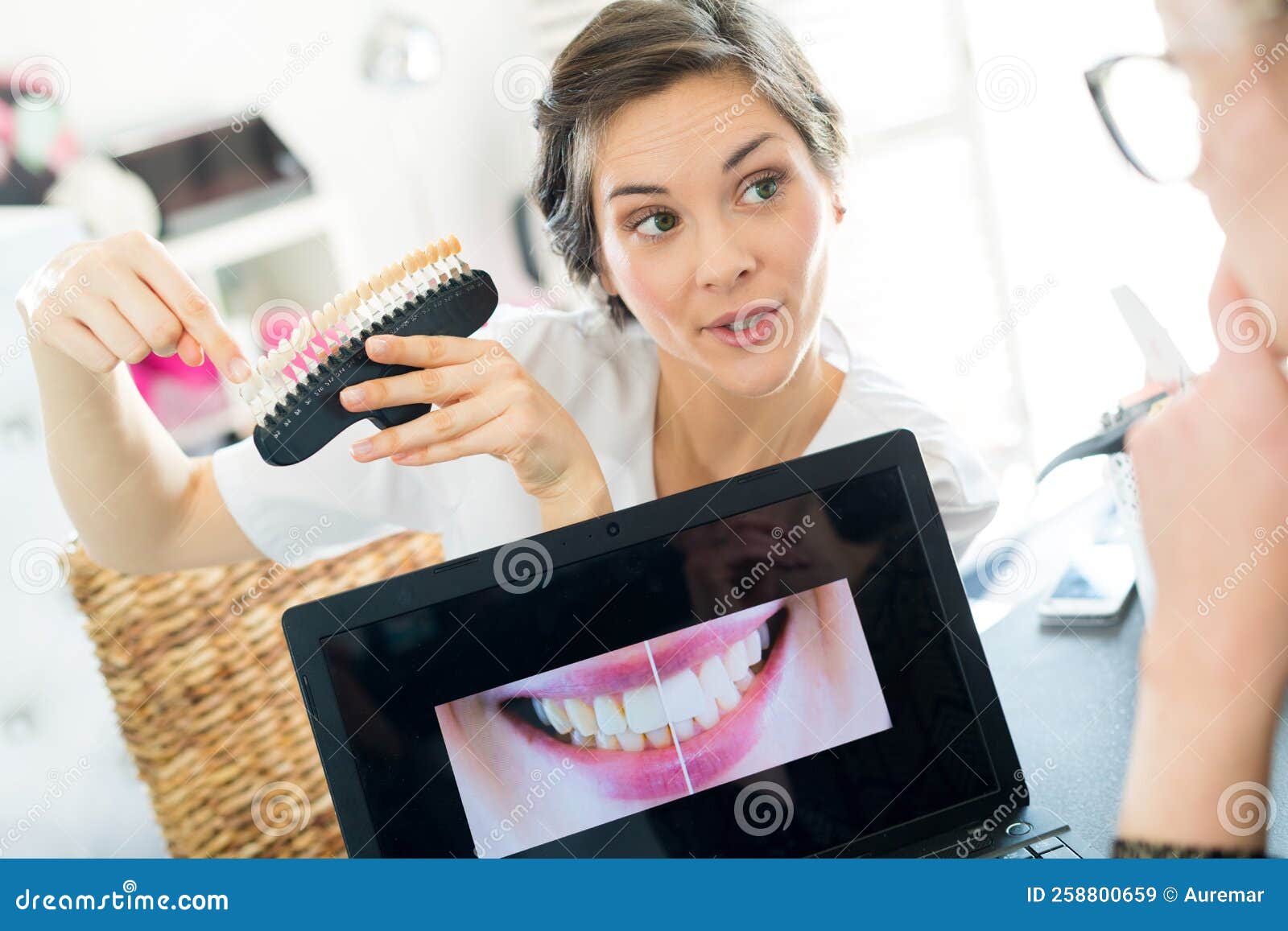 Teeth Technician Showing Implant Samples Stock Image - Image of ...