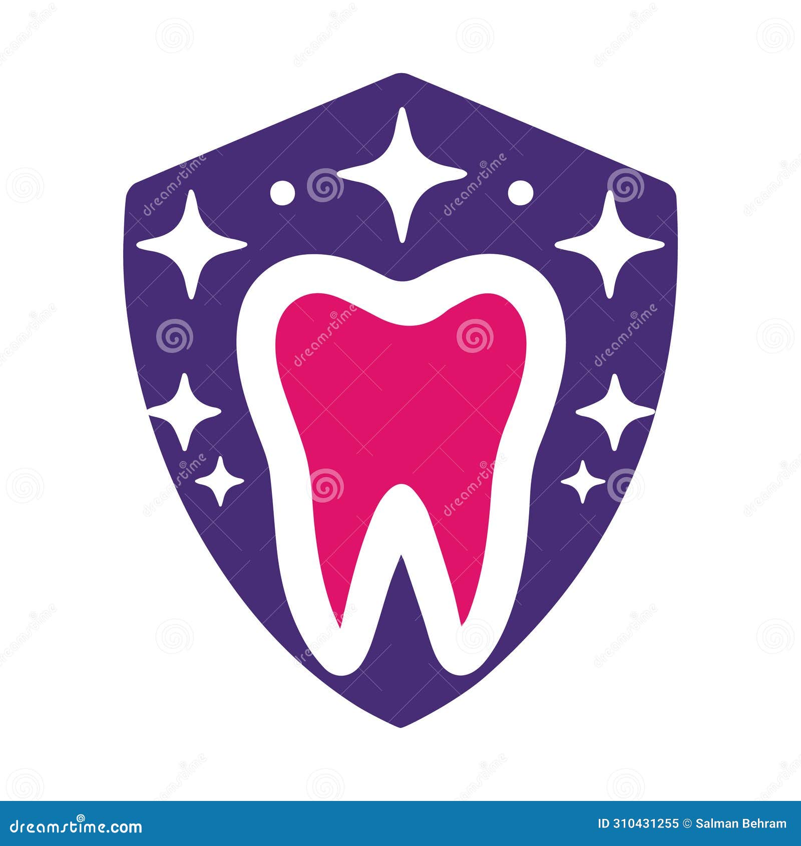 Teeth Tooth Logo Design Vector Illustration Stock Vector - Illustration ...