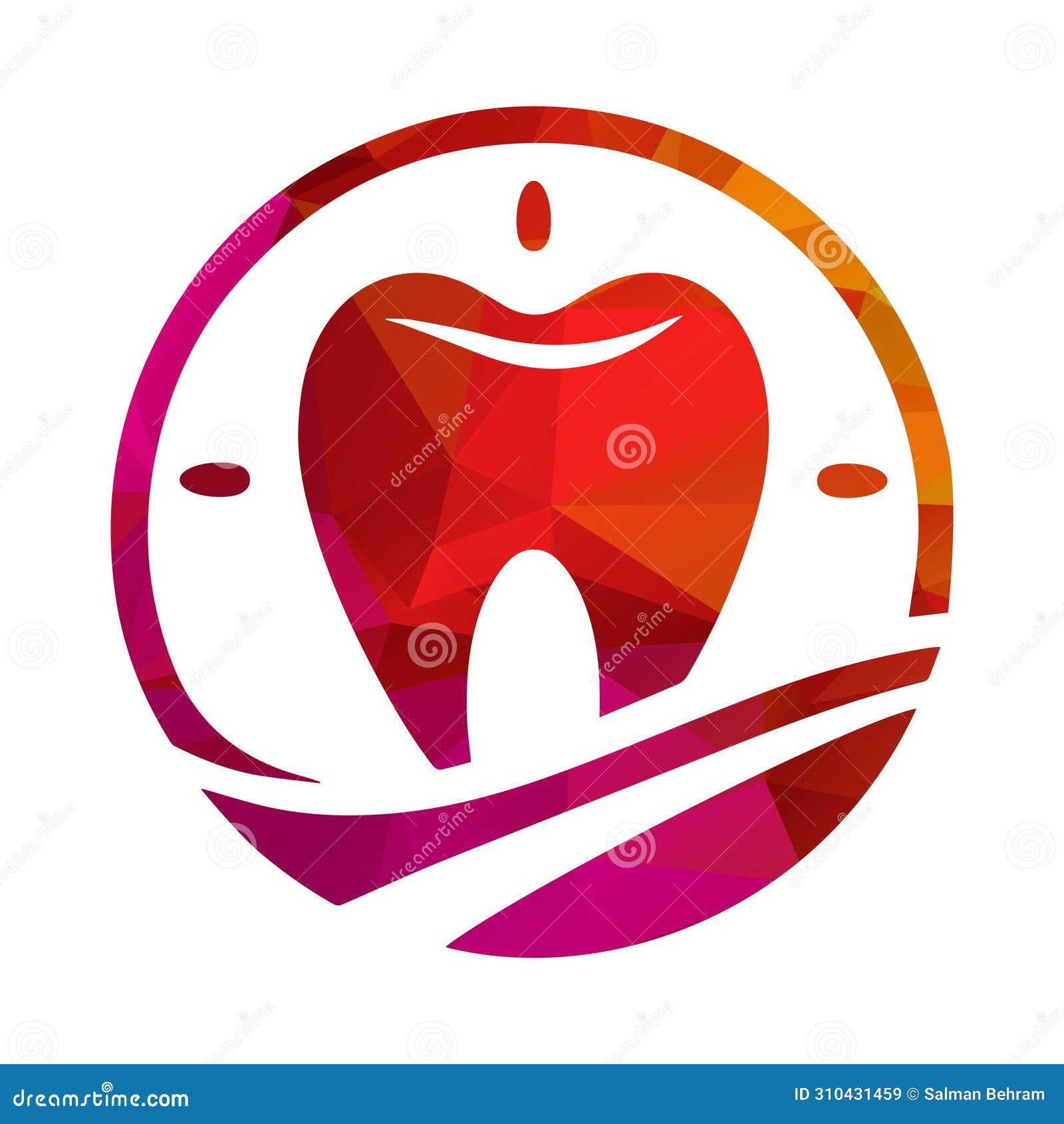 Teeth Tooth Logo Design Vector Illustration Stock Illustration ...