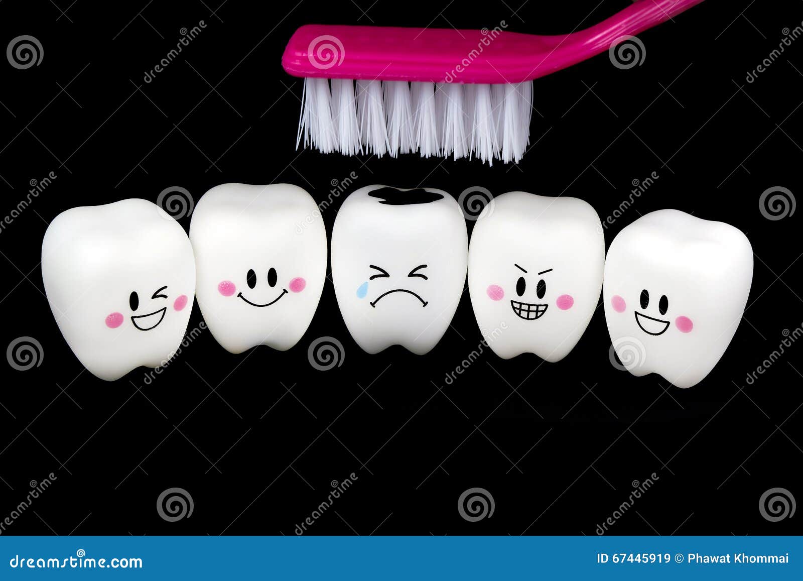 Teeth Toy Smile and Cry Emotion Stock Image - Image of cute, medical ...