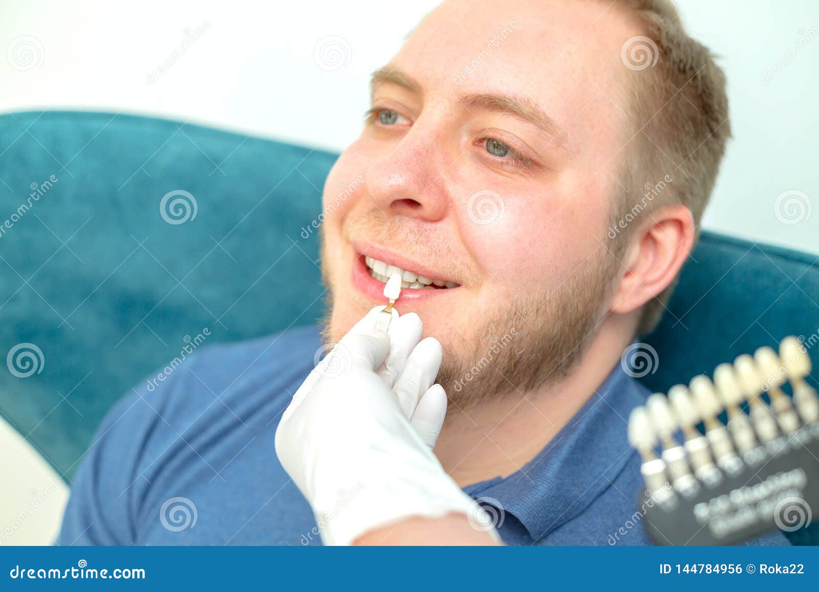 Teeth whitening procedure stock photo. Image of laser - 144784956