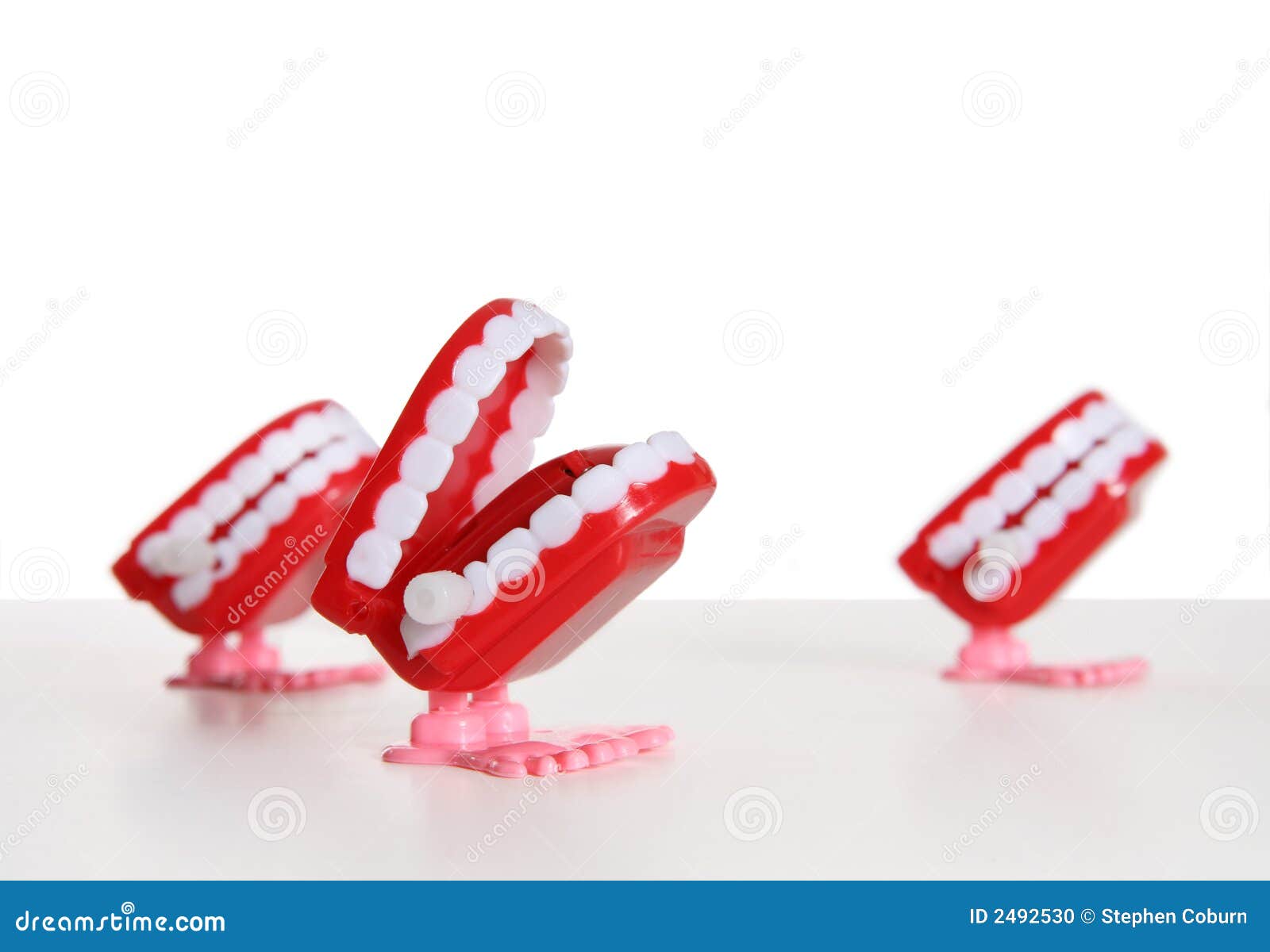 Teeth Wind Up Toys stock photo. Image of humor, foot, dental - 2492530