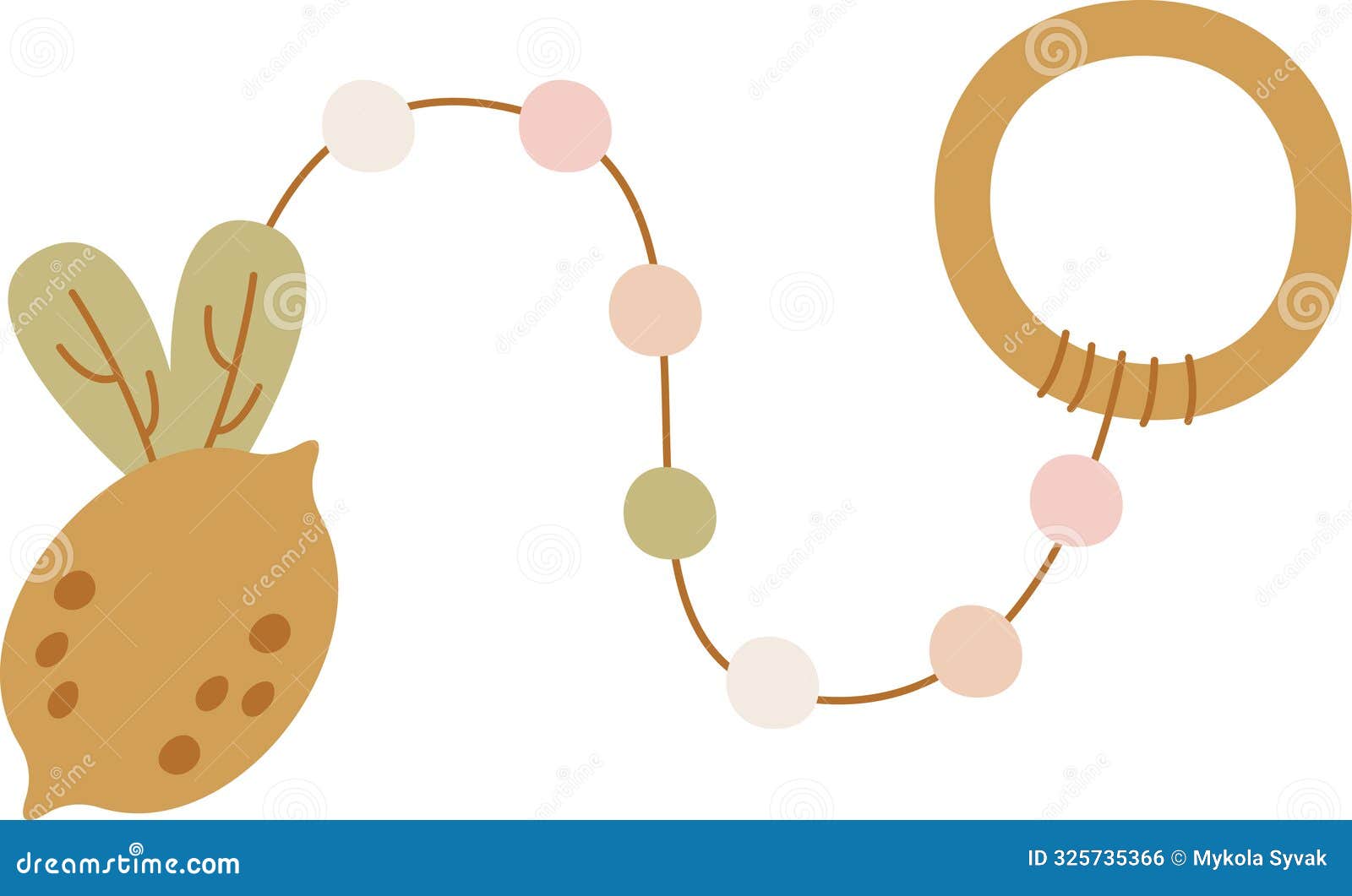 Teether Baby Hanger Toy stock vector. Illustration of clothing - 325735366