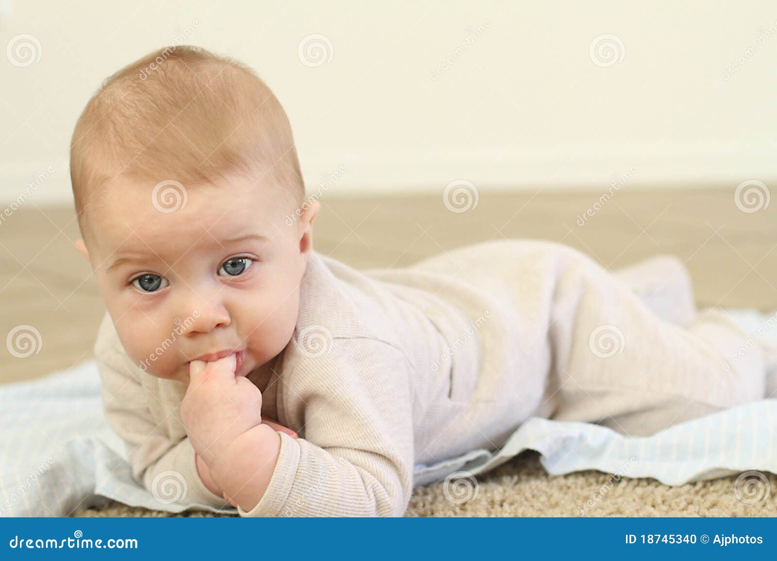 Teething Baby stock photo. Image of infant, closeup, fingers - 18745340
