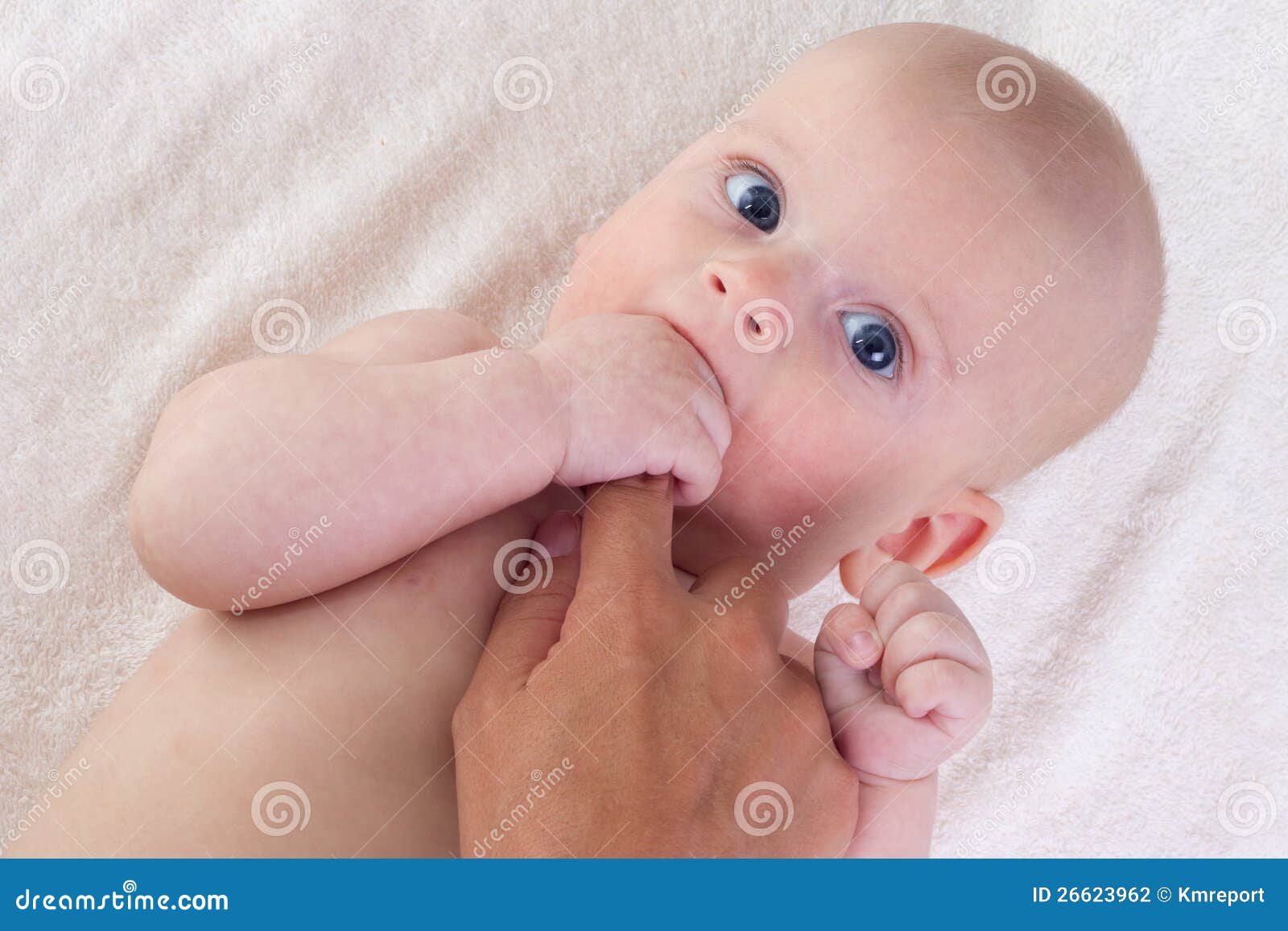 Teething baby stock photo. Image of expression, suffering - 26623962