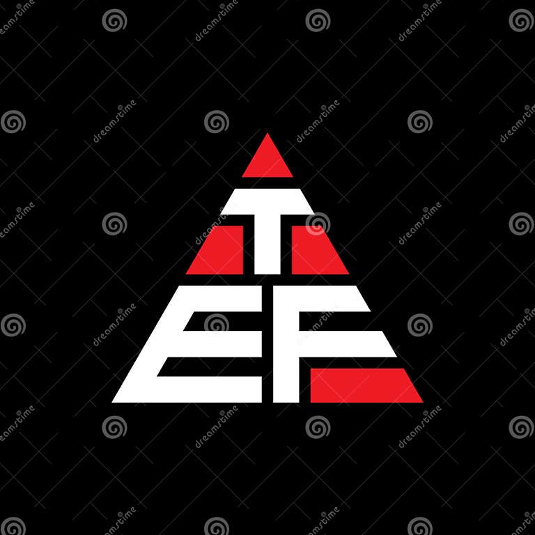 TEF Triangle Letter Logo Design with Triangle Shape. TEF Triangle Logo ...