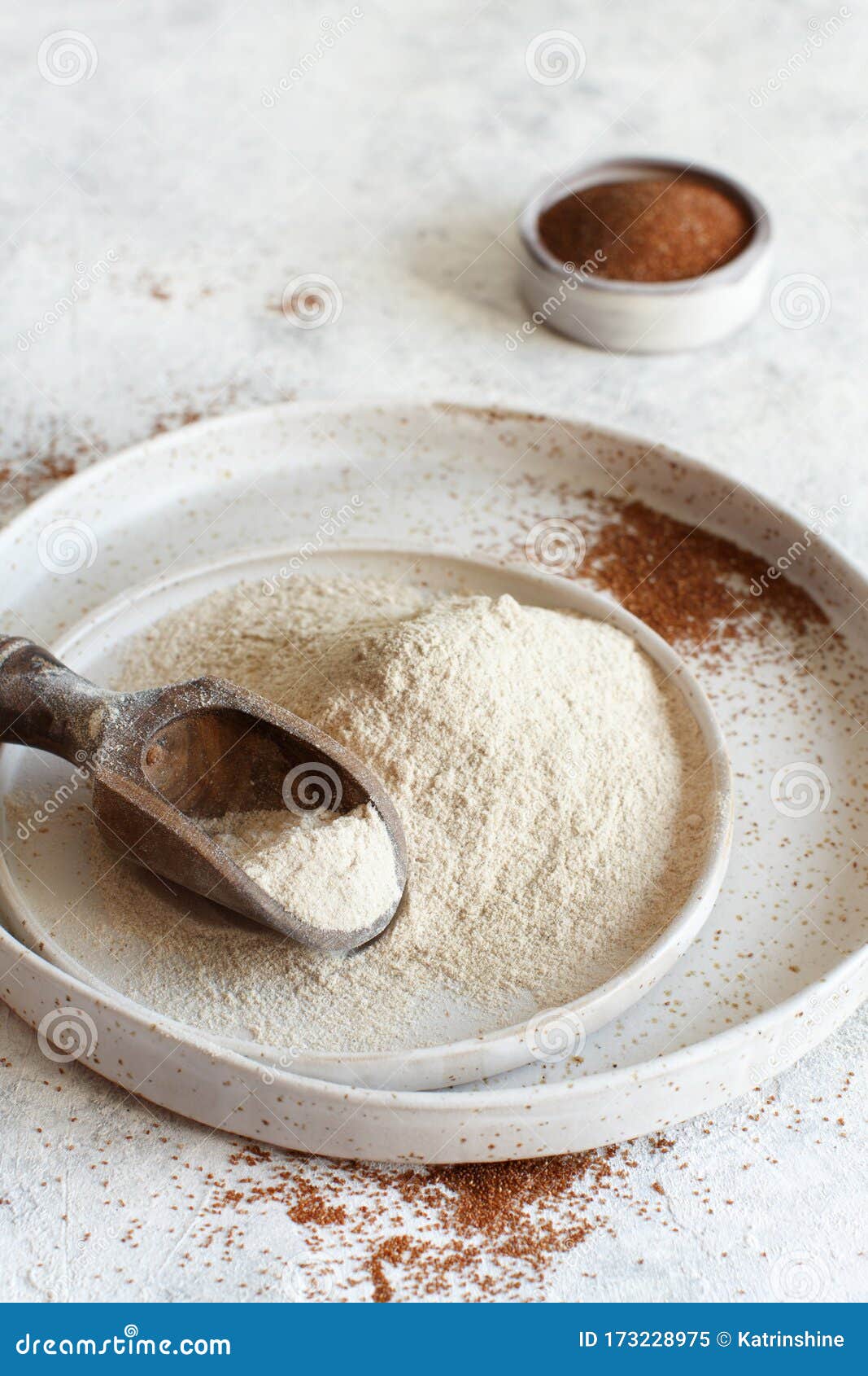 Teff Flour and Teff Grain Close Up Stock Image - Image of vegetarian ...