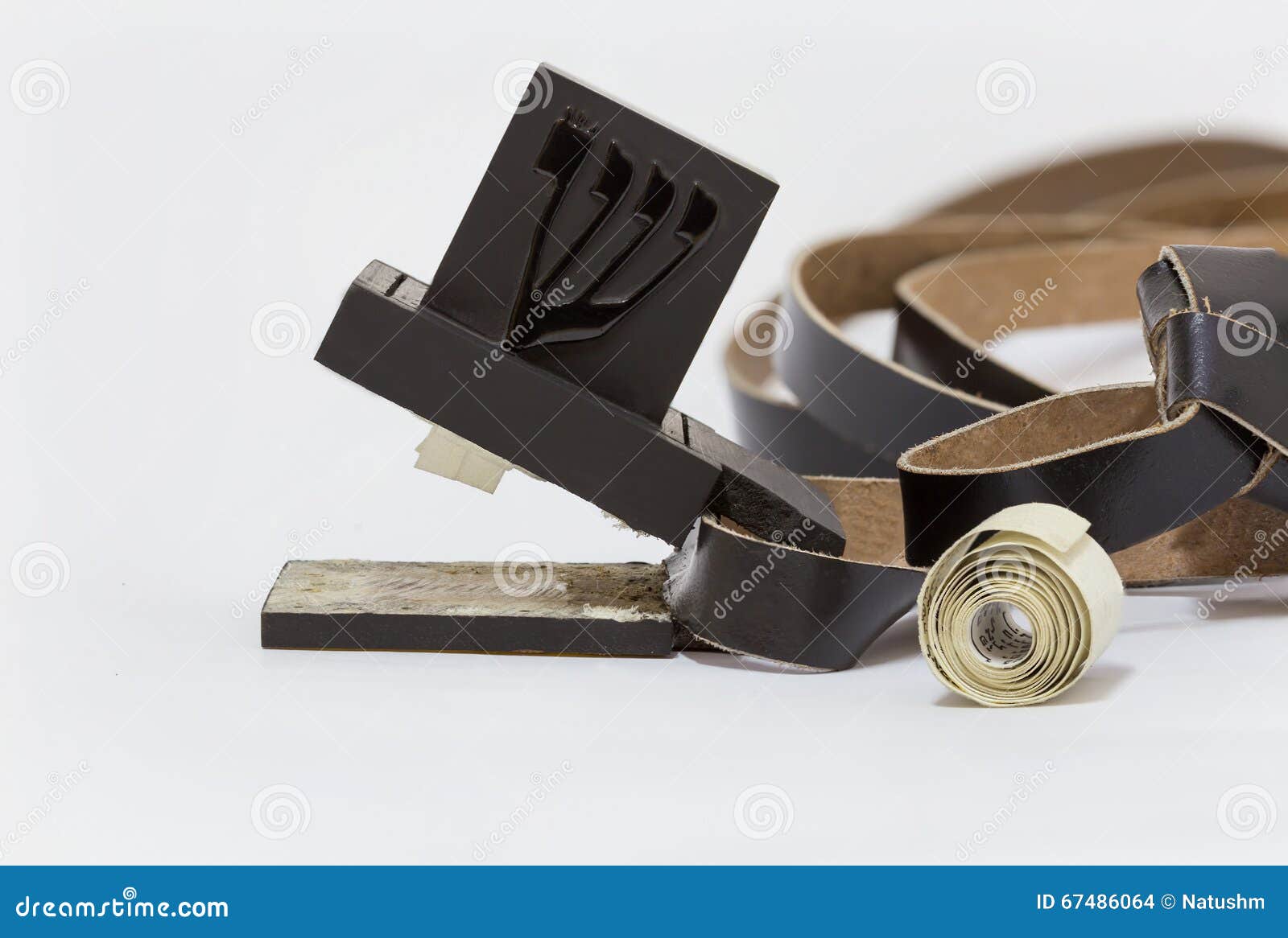 Tefillin Open Production Process Stock Photo - Image of belt, process ...