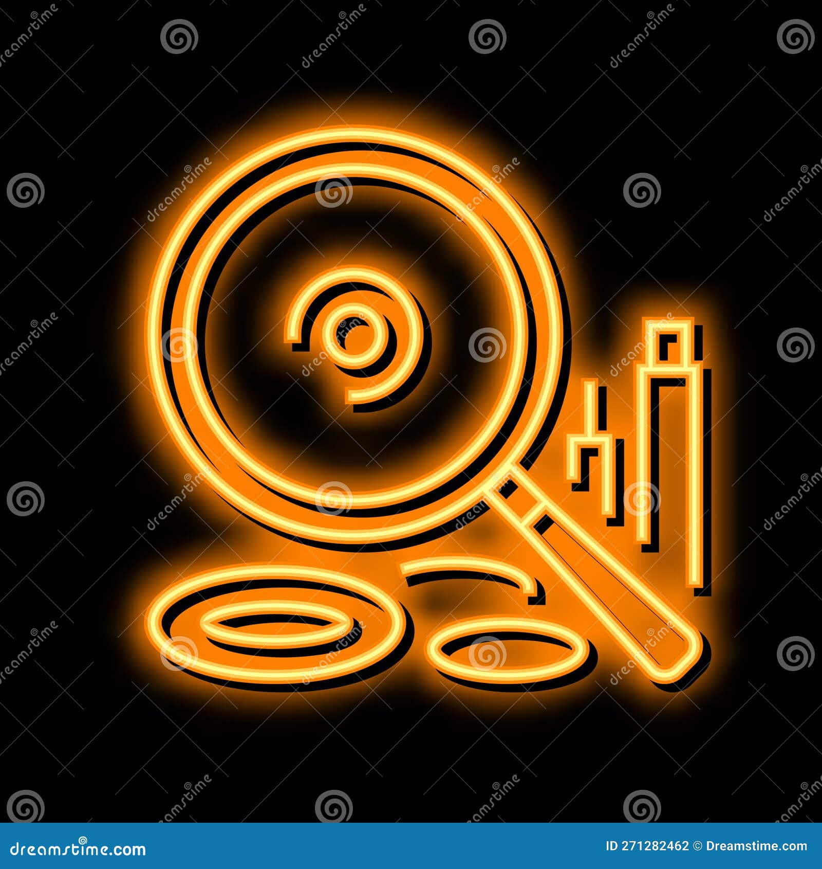 Teflon Ptfe Thermoplastic Neon Glow Icon Illustration Stock Vector ...