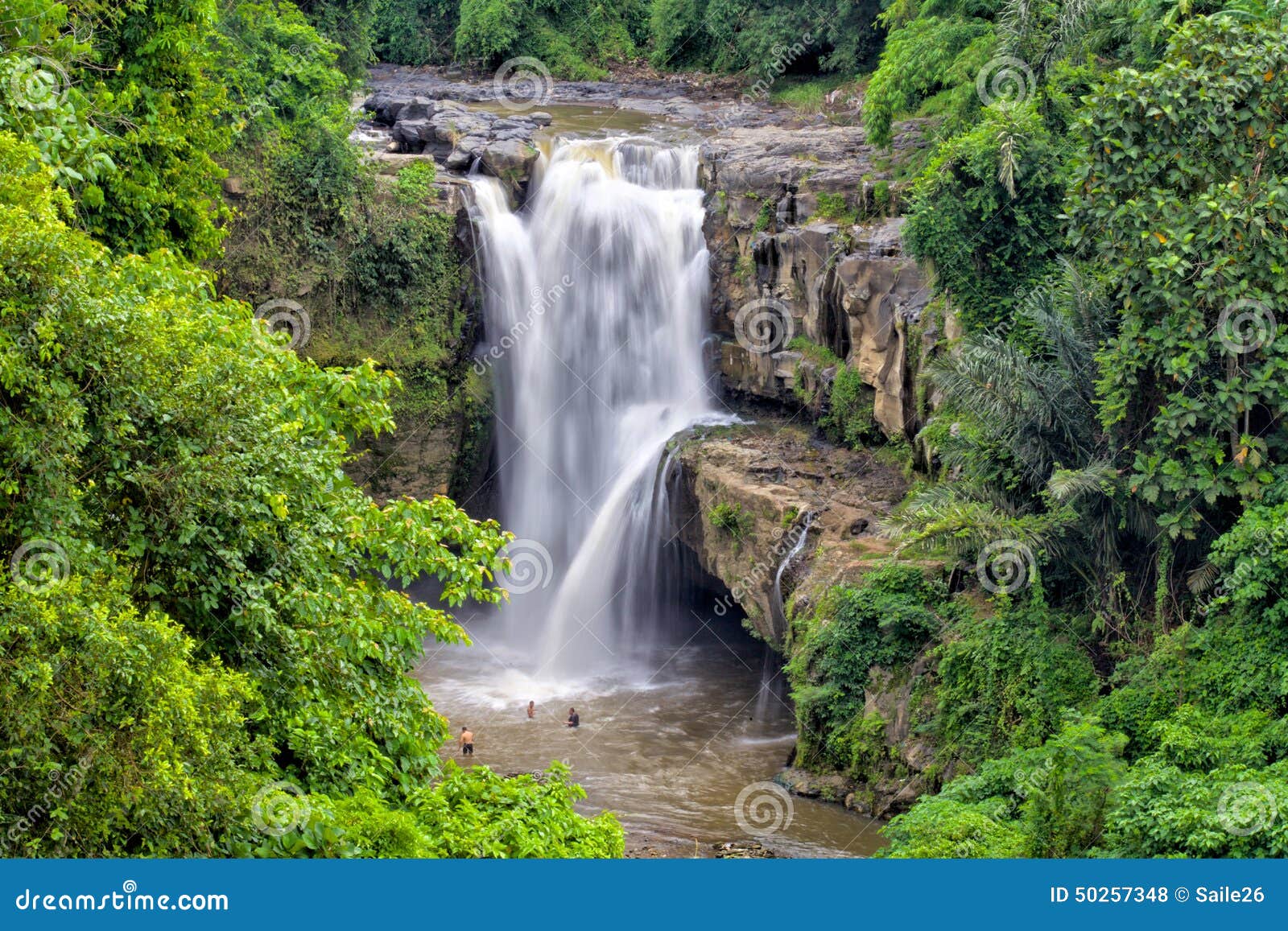 Tegenungan Waterfall stock photo. Image of green, jungle - 50257348