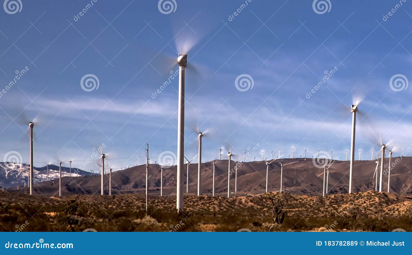 Tehachapi Wind Turbines stock image. Image of power - 183782889