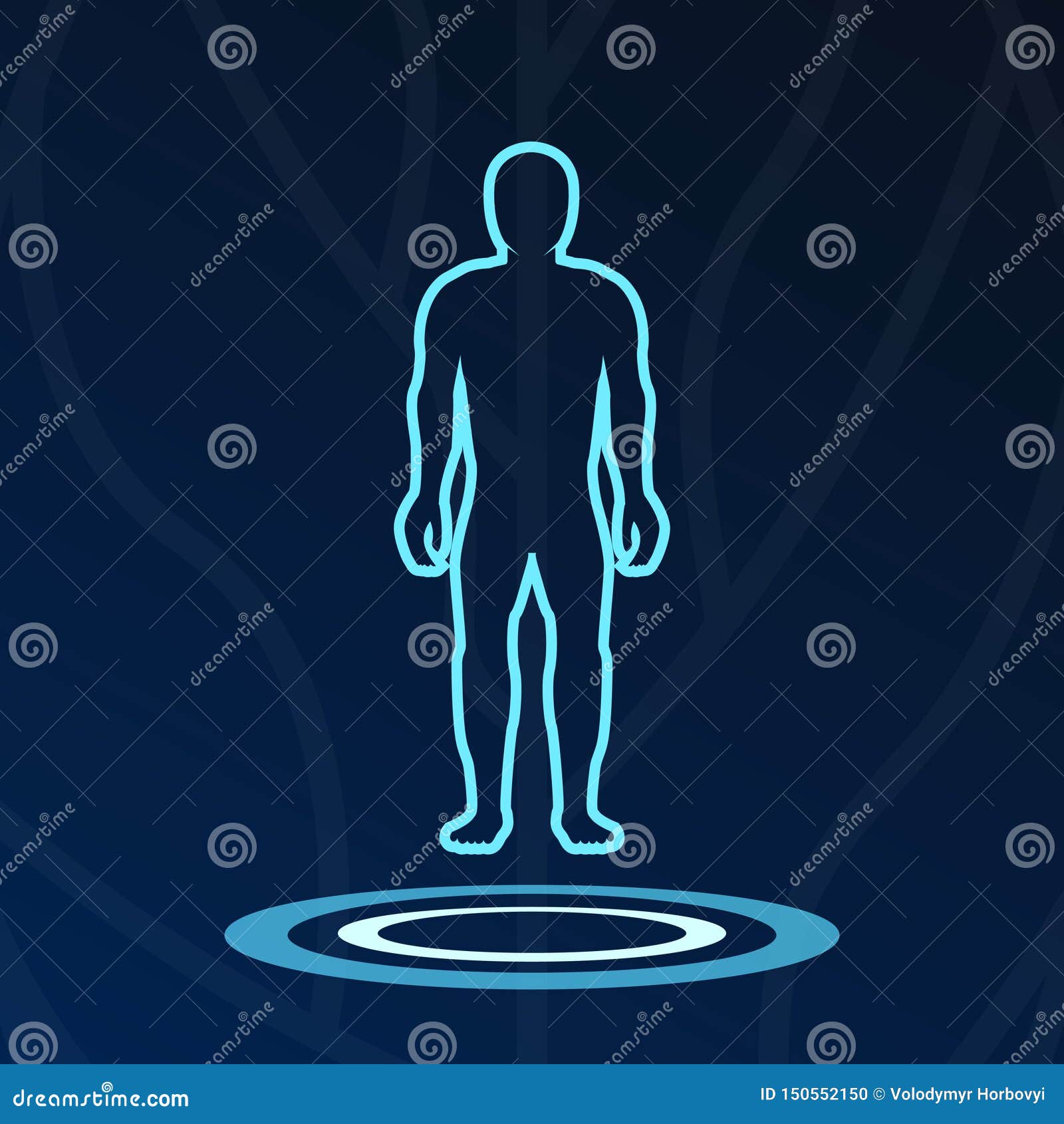 Abstract Body Hologram Lights Logotype Stock Vector - Illustration of ...