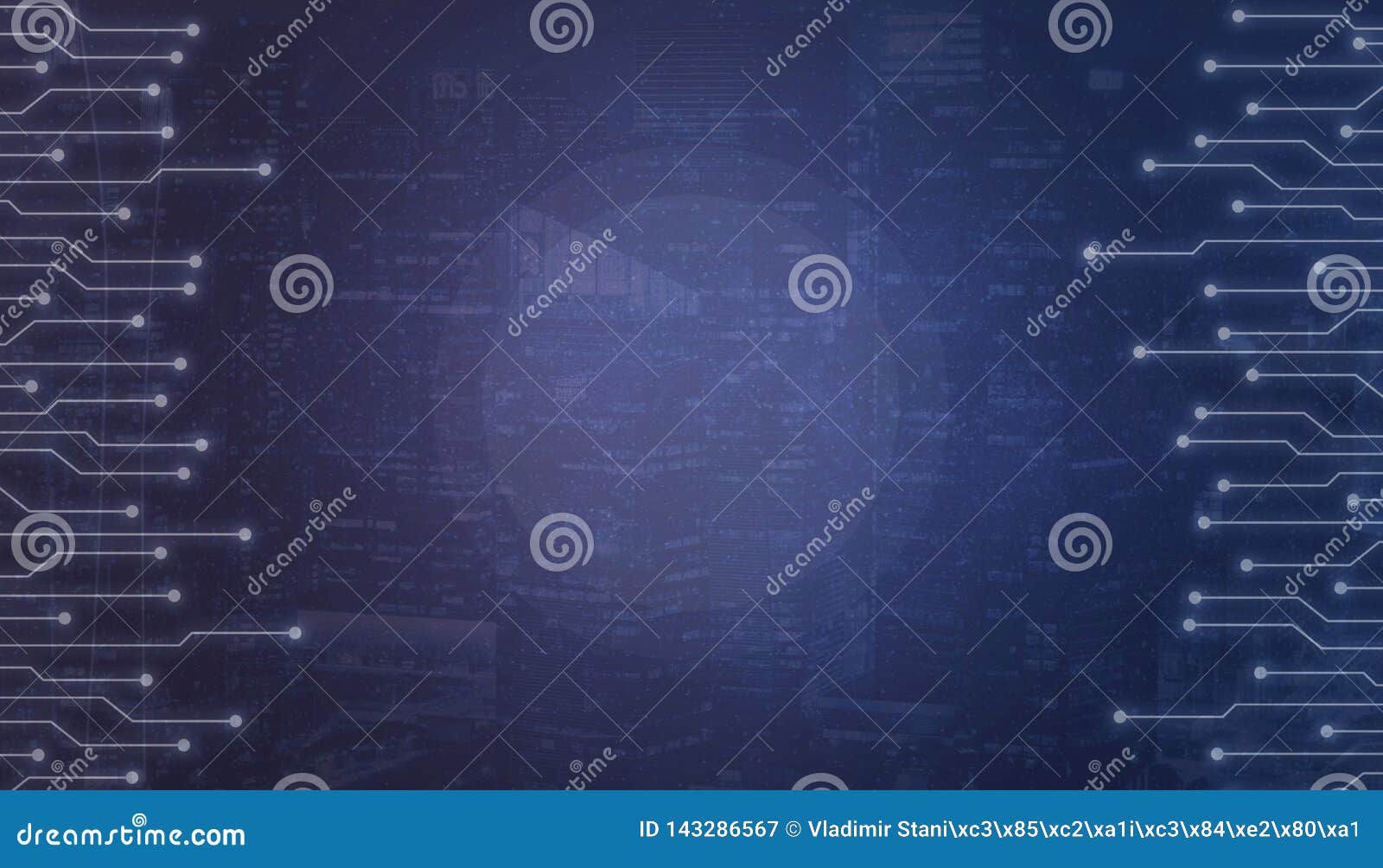 Tehnology Background with Microelectronic Circuits with Free Space ...