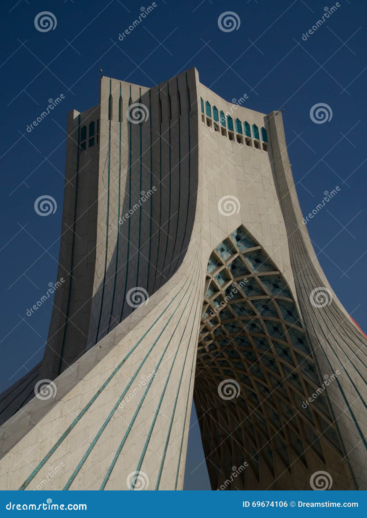 Tehran Azadi Tower Blue Sky Stock Photo - Image of architecture, symbol ...